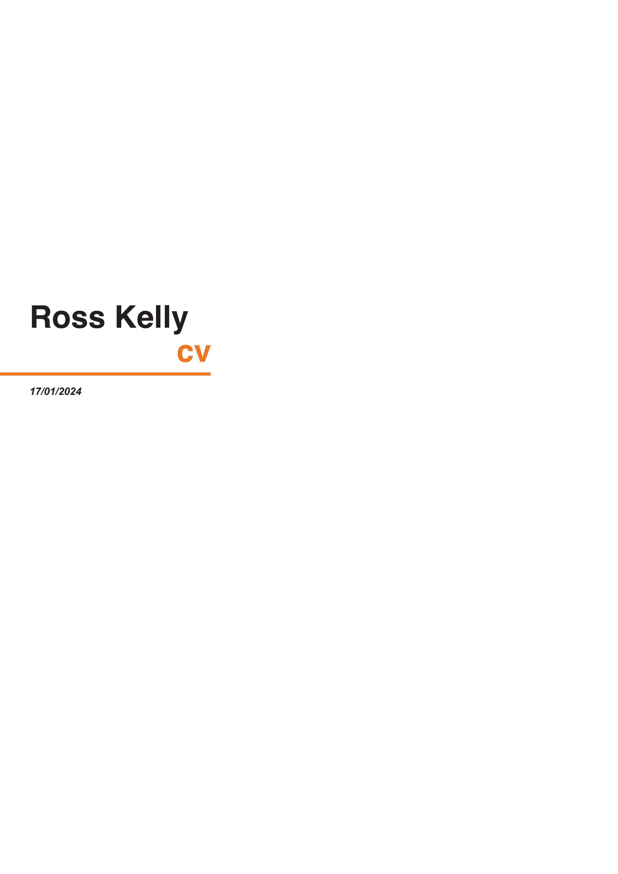 Ross Kelly - CV by Ross Kelly - Issuu