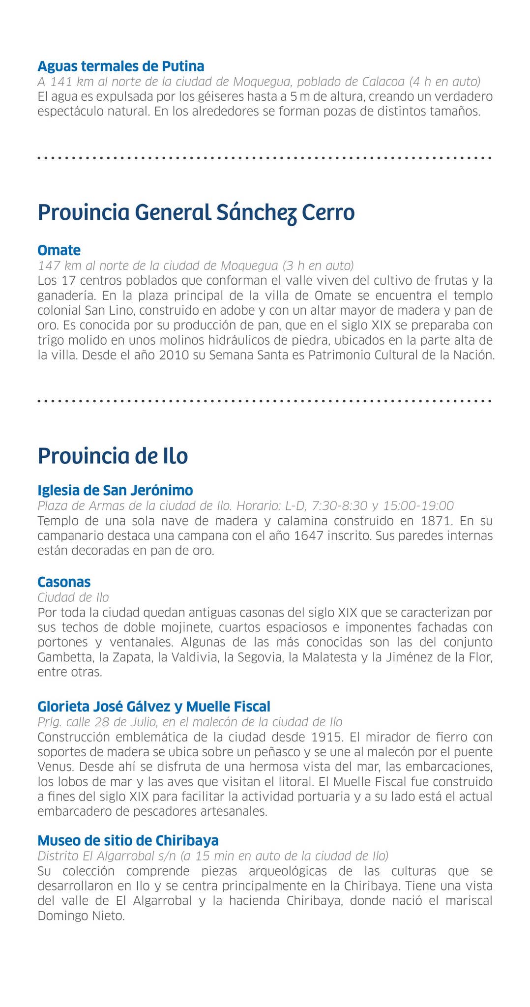 Guía del viajero Moquegua [es] by Visit Peru - Issuu