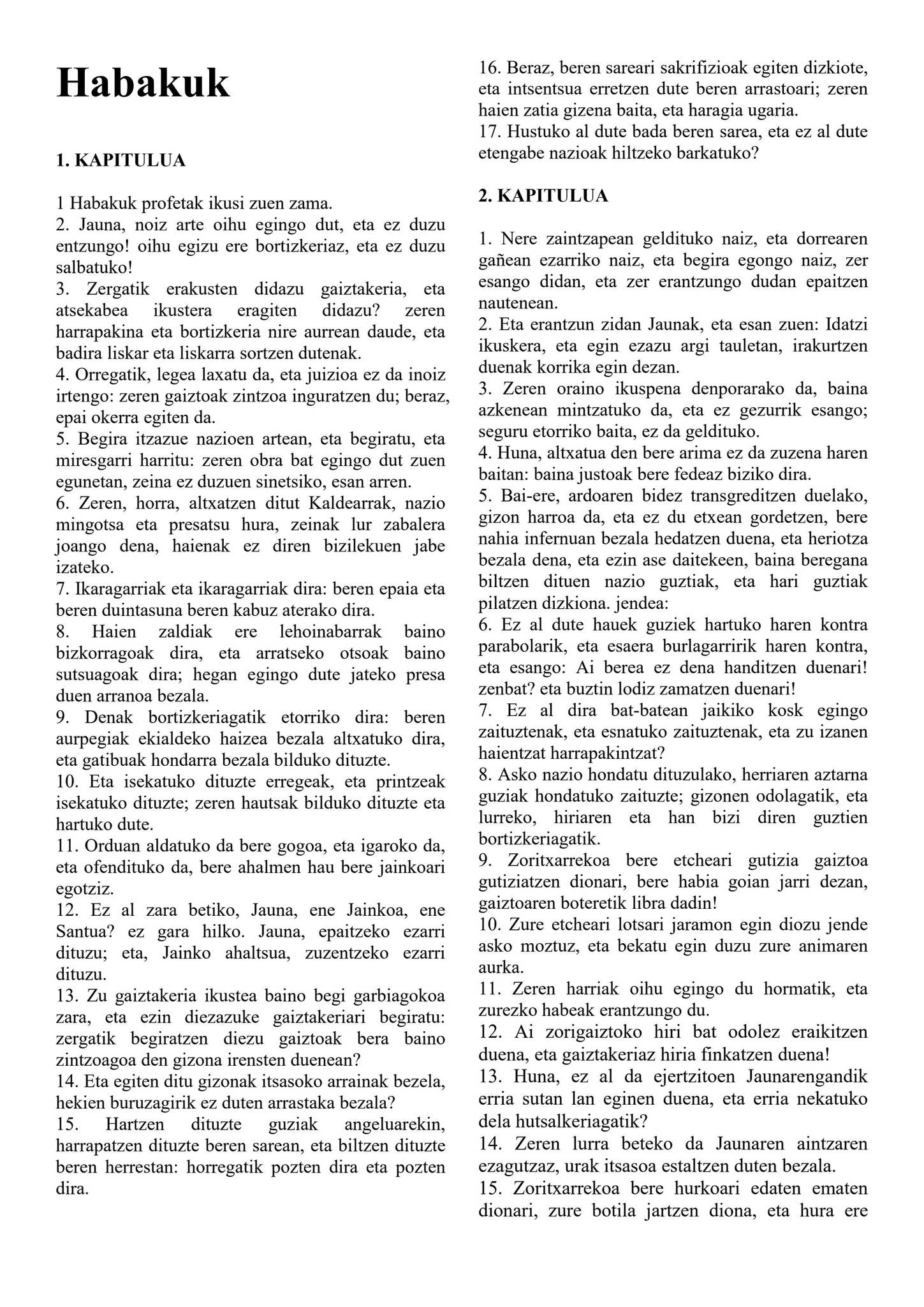 The Book of Prophet Habakkuk - Basque by Filipino Tracts and Literature ...