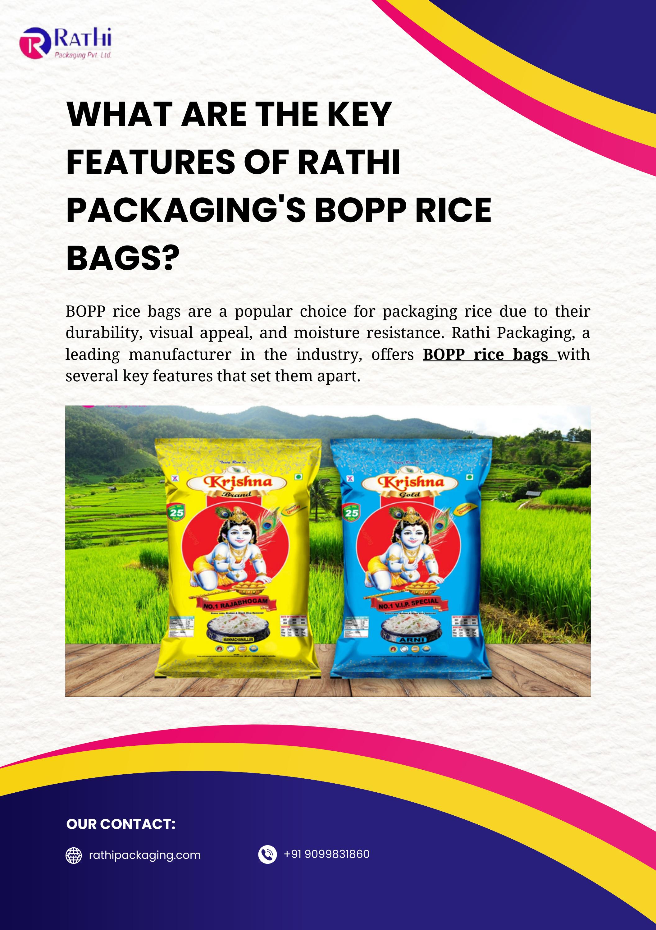 What Are the Key Features of Rathi Packaging's BOPP Rice Bags? by Rathi ...