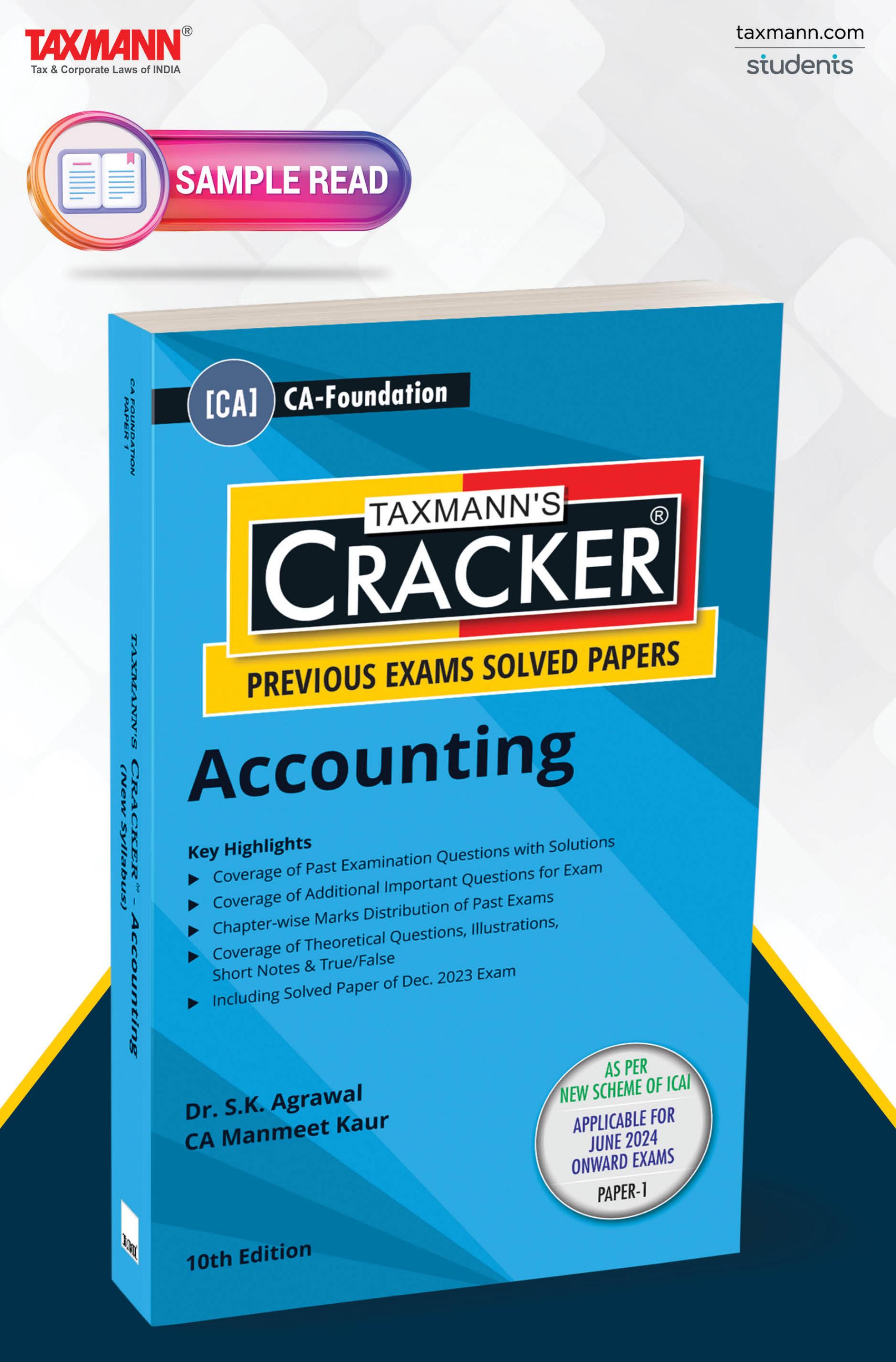 Taxmann's Accounting (Accounts) | CRACKER by Taxmann - Issuu
