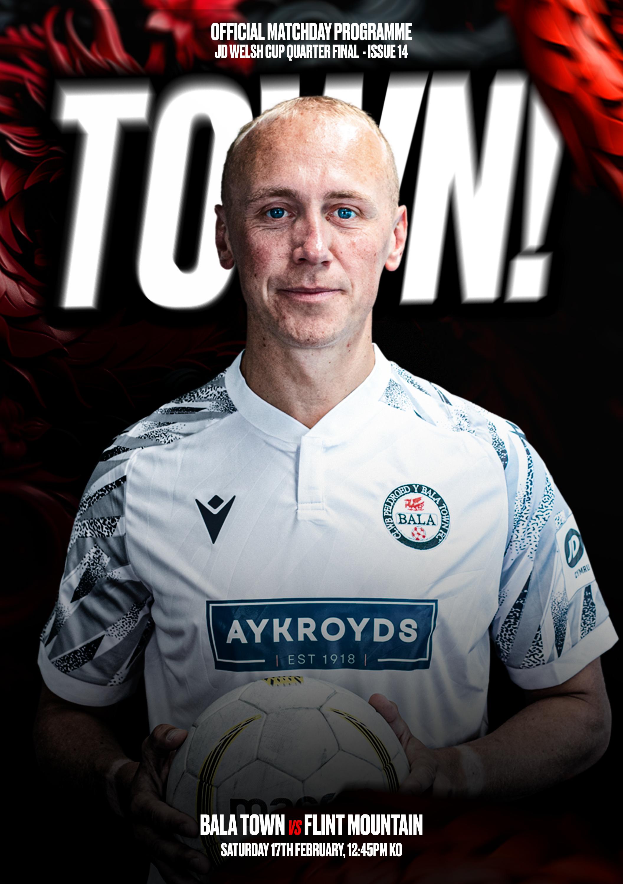 Bala Town vs Flint Mountain - Official Matchday Programme - JD Welsh ...