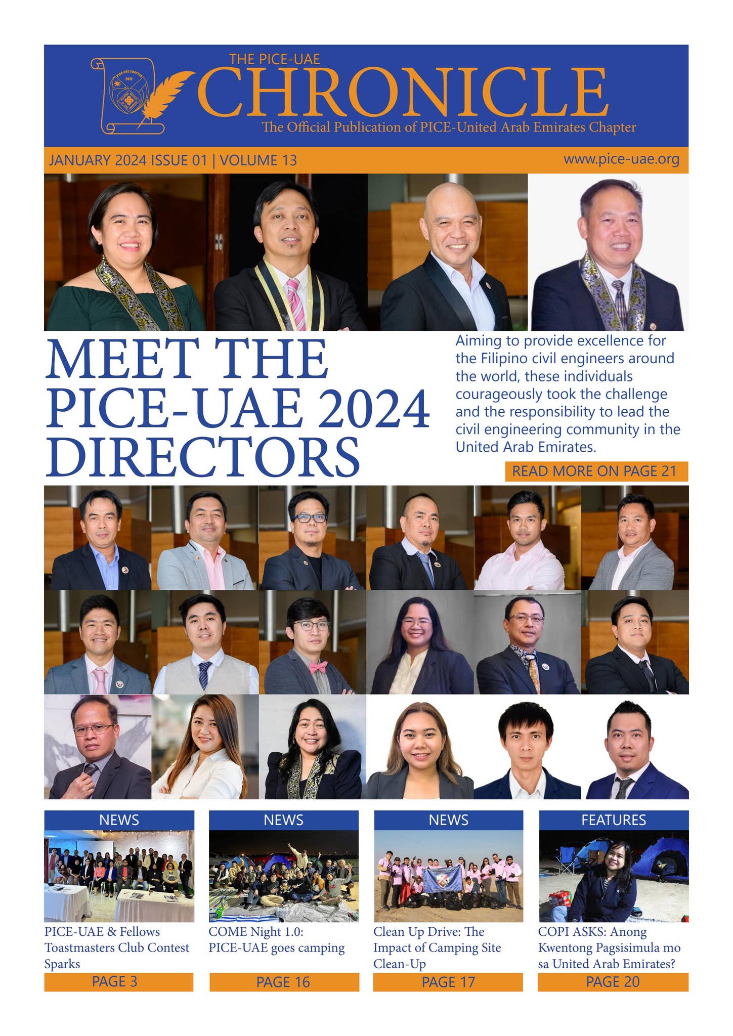 THE PICE-UAE CHRONICLE - JANUARY 2024 ISSUE by PICEUAE Chapter - Issuu