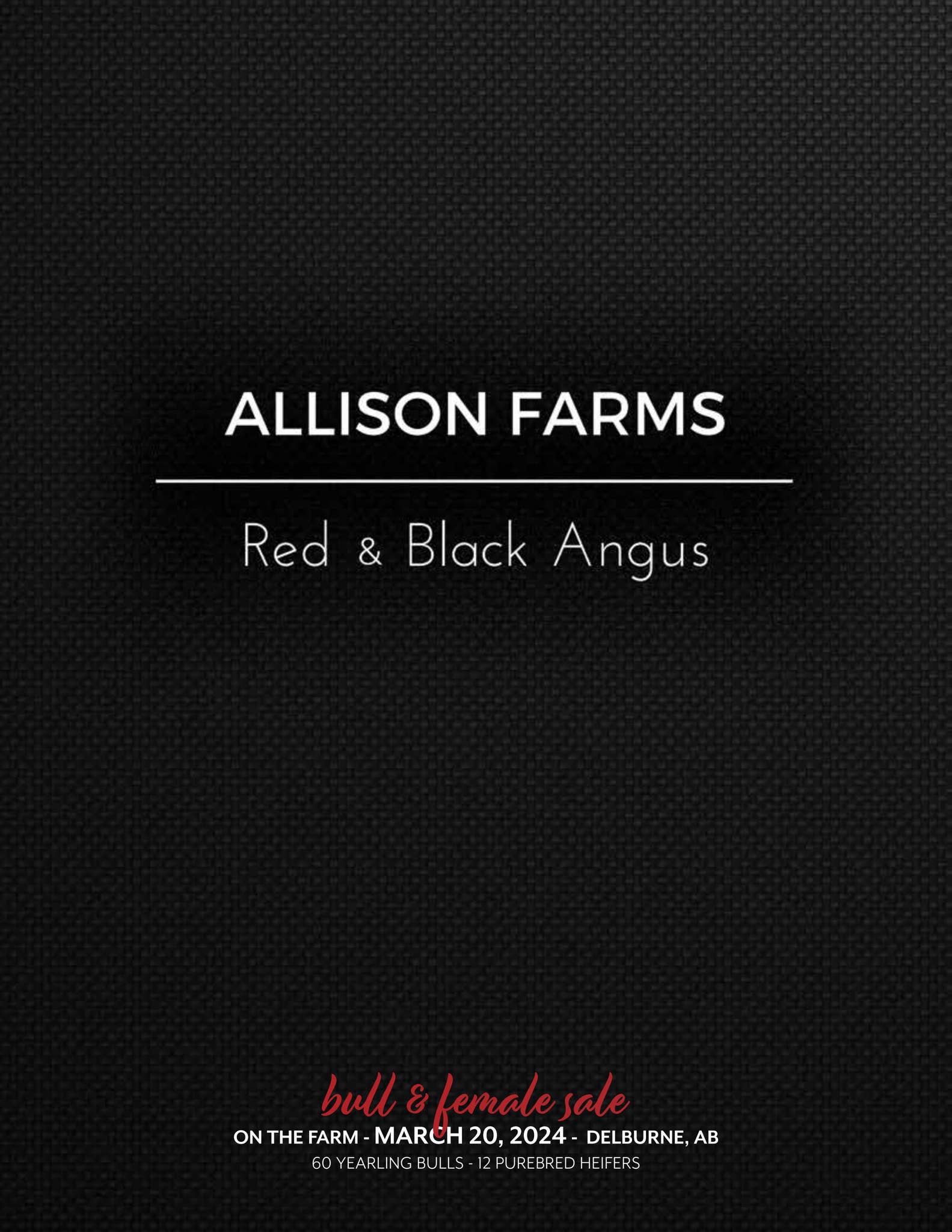 Allison Farms 2024 Annual Bull & Female Sale by Bohrson Marketing ...