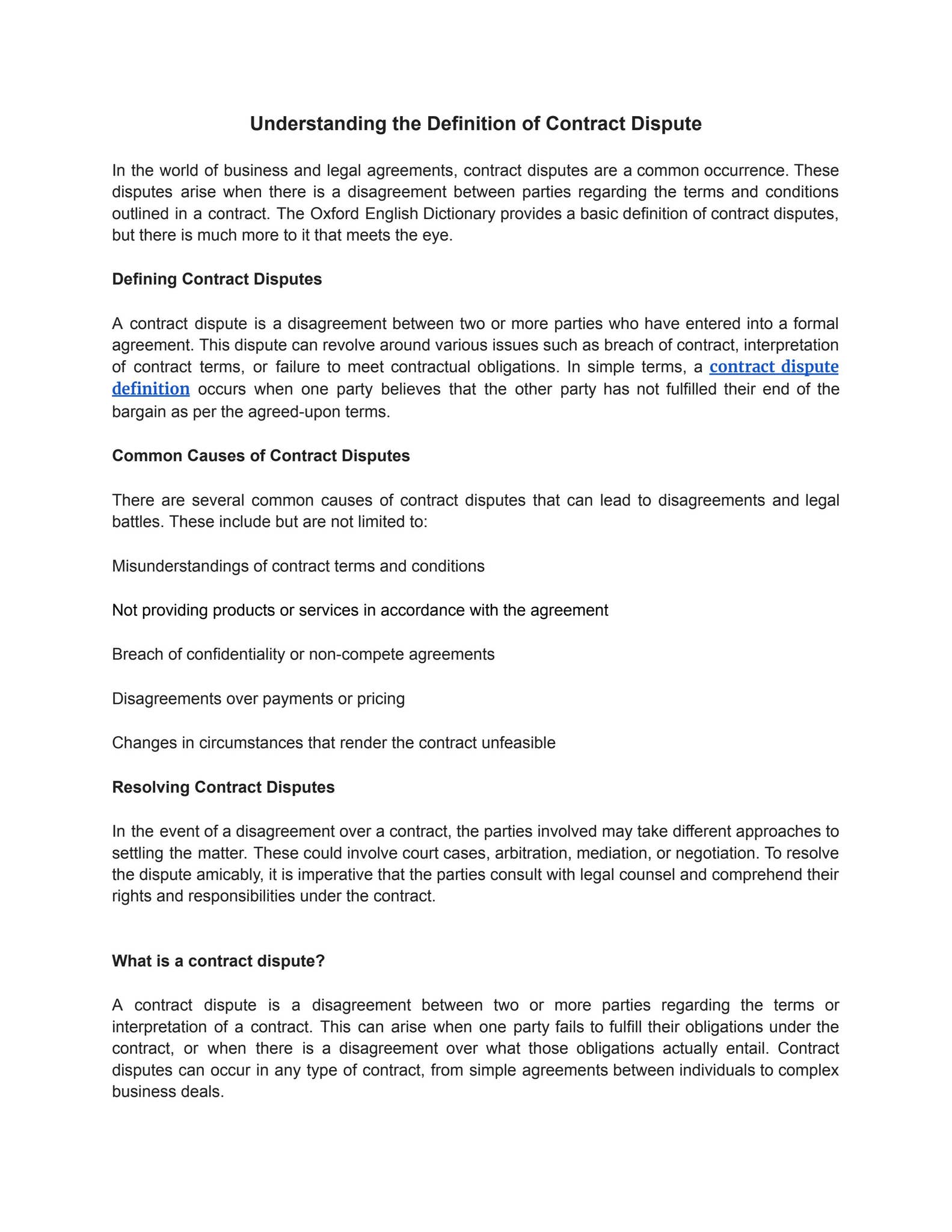 contract dispute definition by micah Colton - Issuu