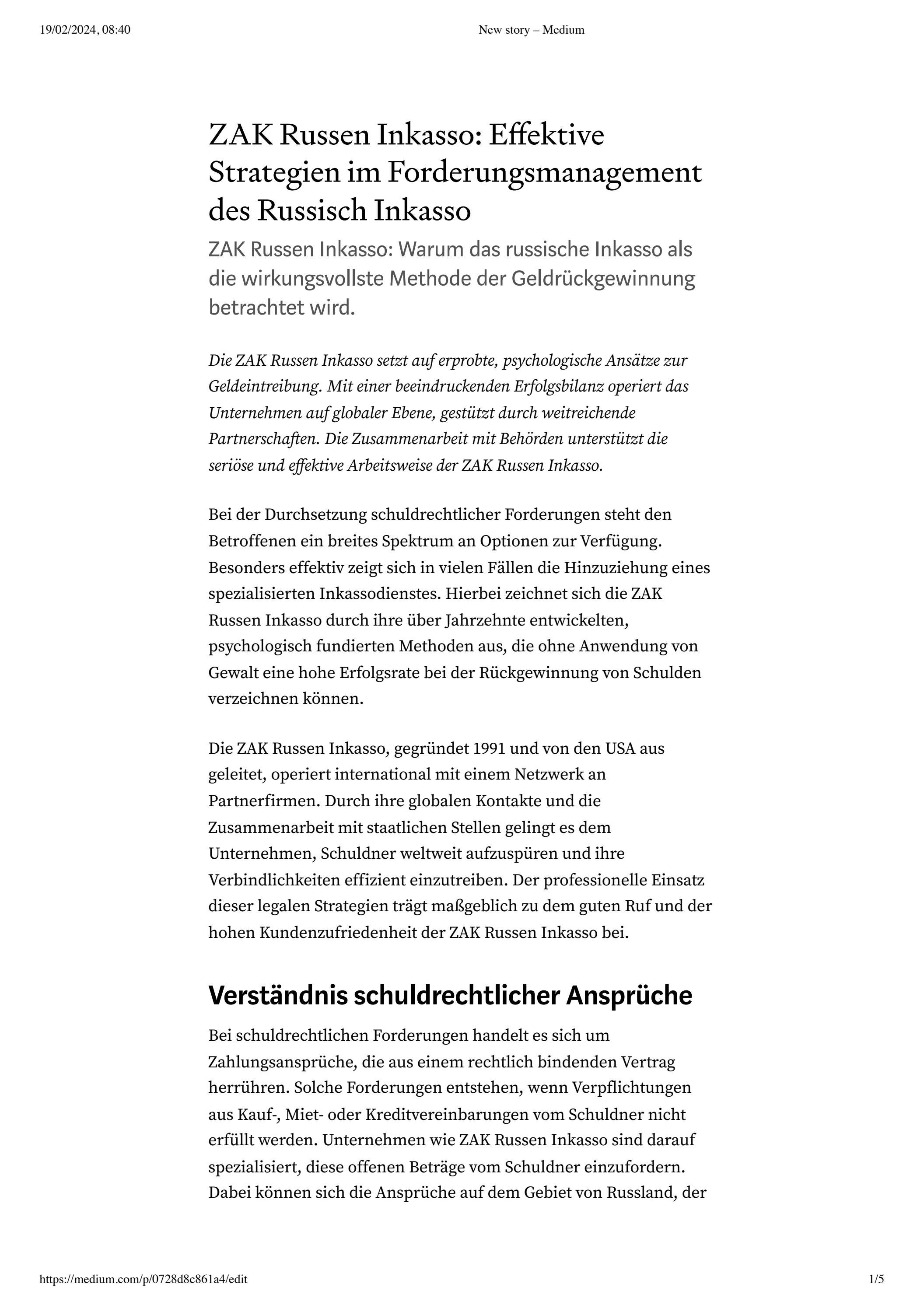 ZAK Russen Inkasso: Effektive Strategien im Forderungsmanagement des ...