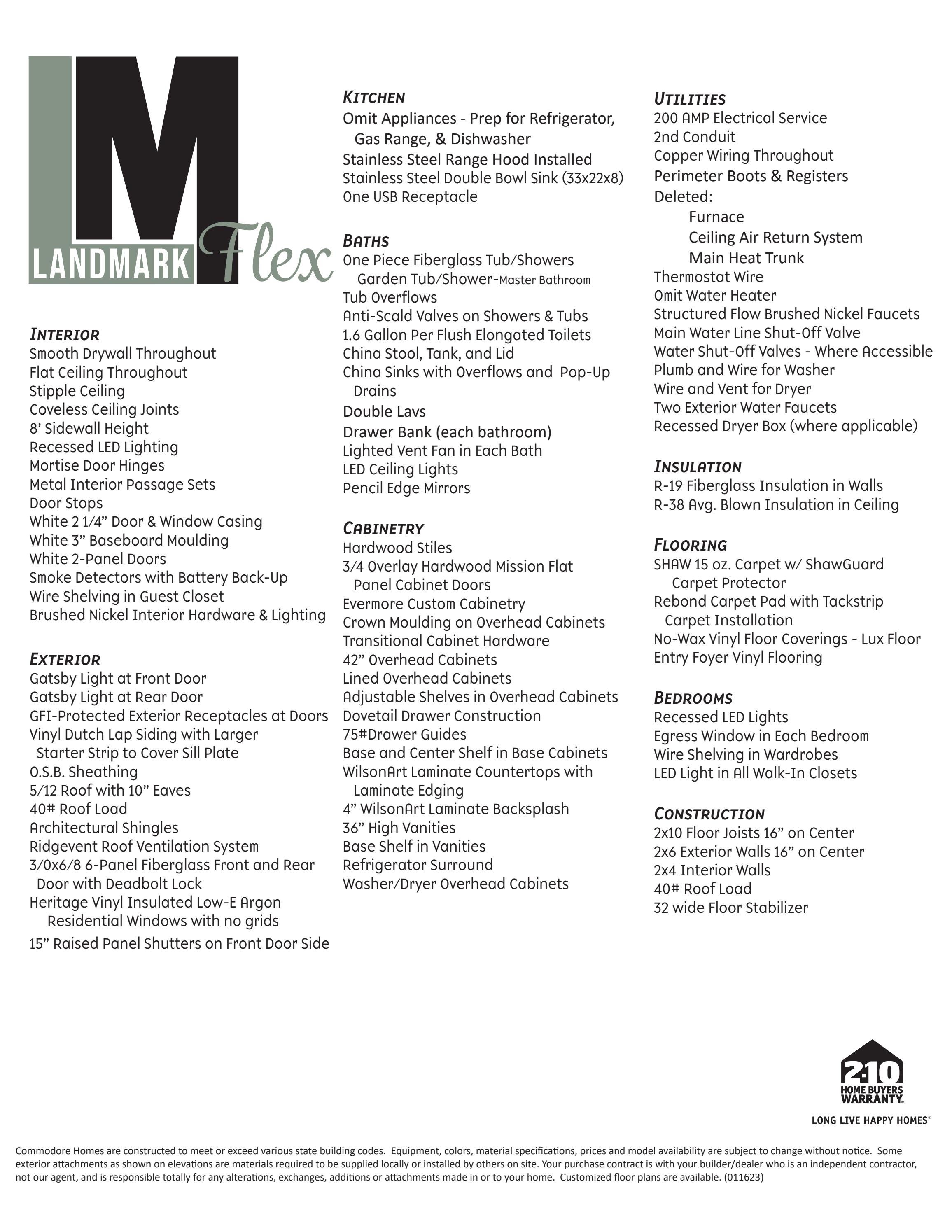 Commodore Homes of Indiana | Standard Feature - Flex by Commodore Homes ...