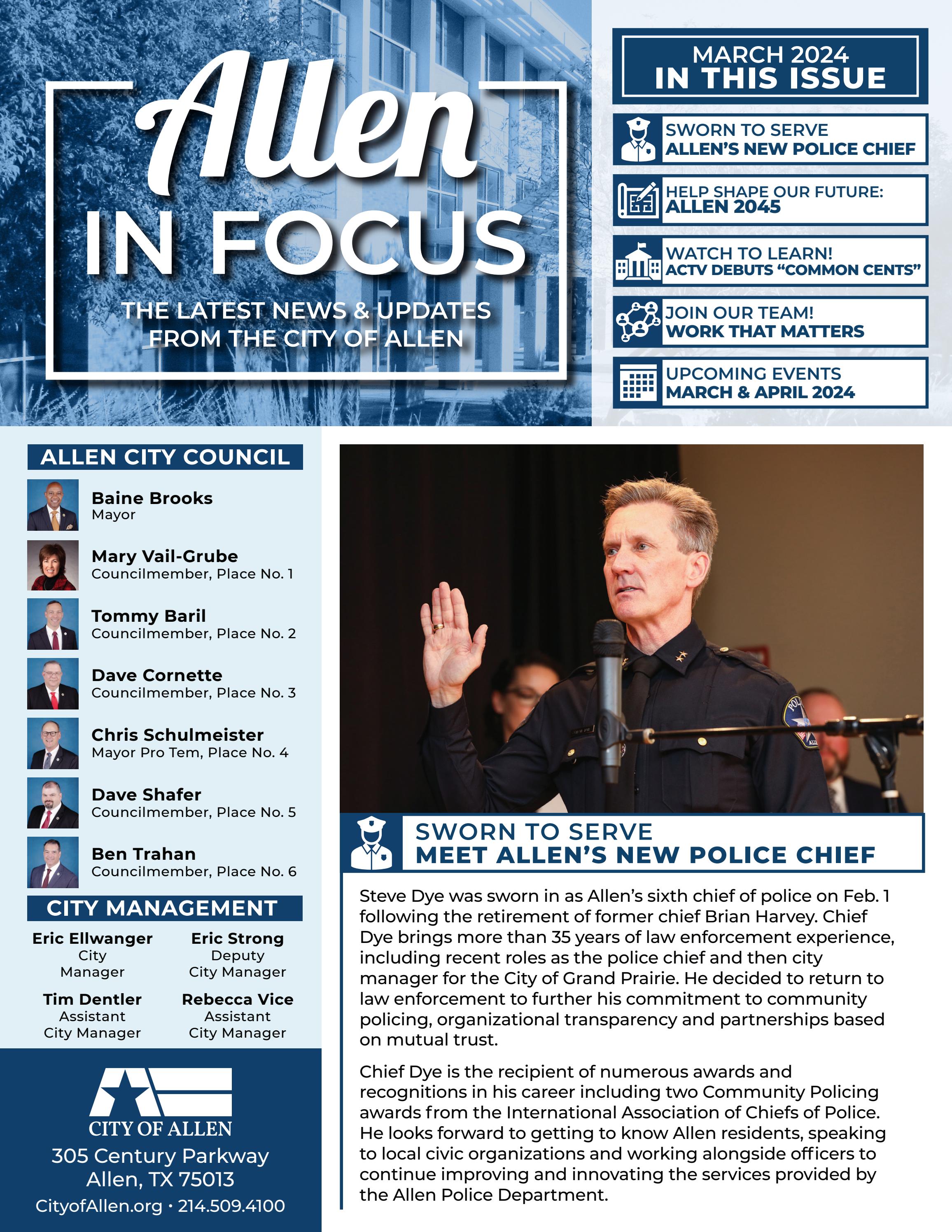 Allen In Focus: March 2024 Issue (City of Allen) by City of Allen - Issuu