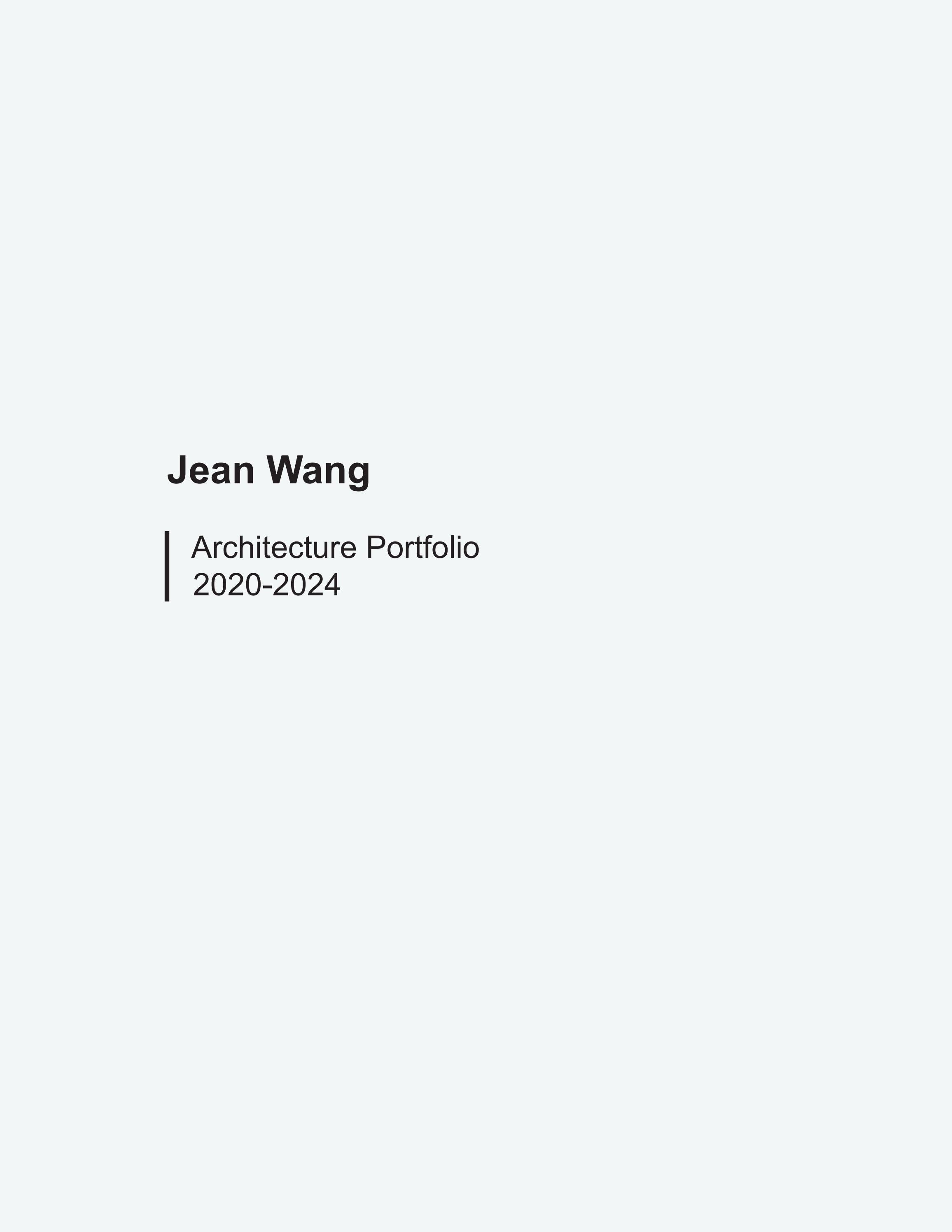 Jean Wang Portfolio by jinghan_archstudio - Issuu