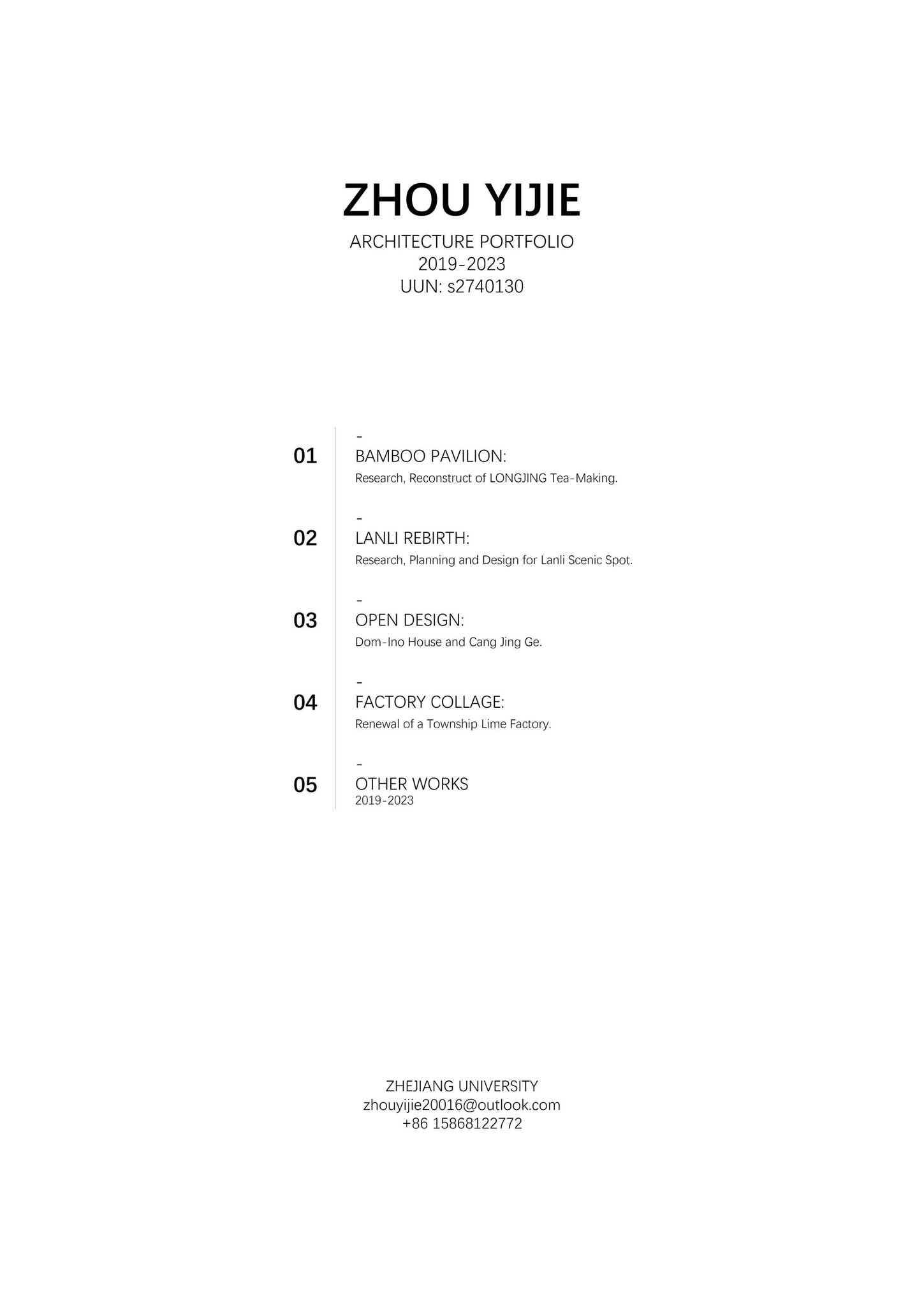 Portfolio for Architecture, Master of (ARB/RIBA Part 2) by Zhou Yijie ...