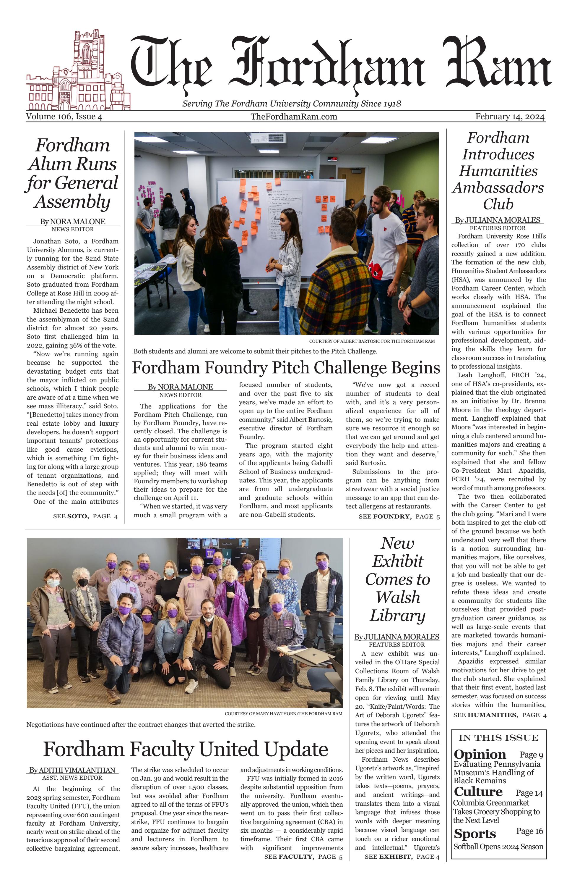 Volume 106 Issue 4 by The Fordham Ram - Issuu