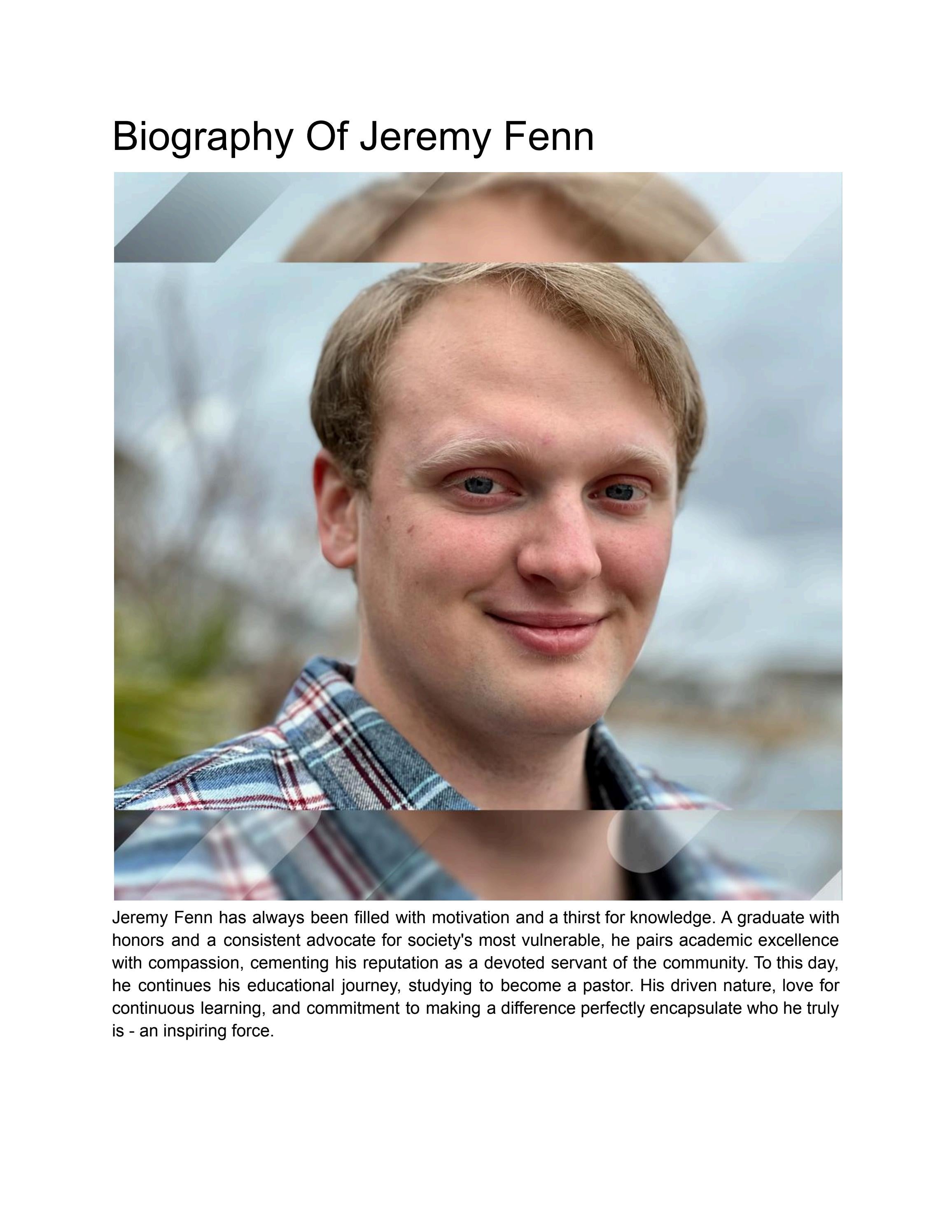 Biography Of Jeremy Fenn by Jeremy Fenn - Issuu