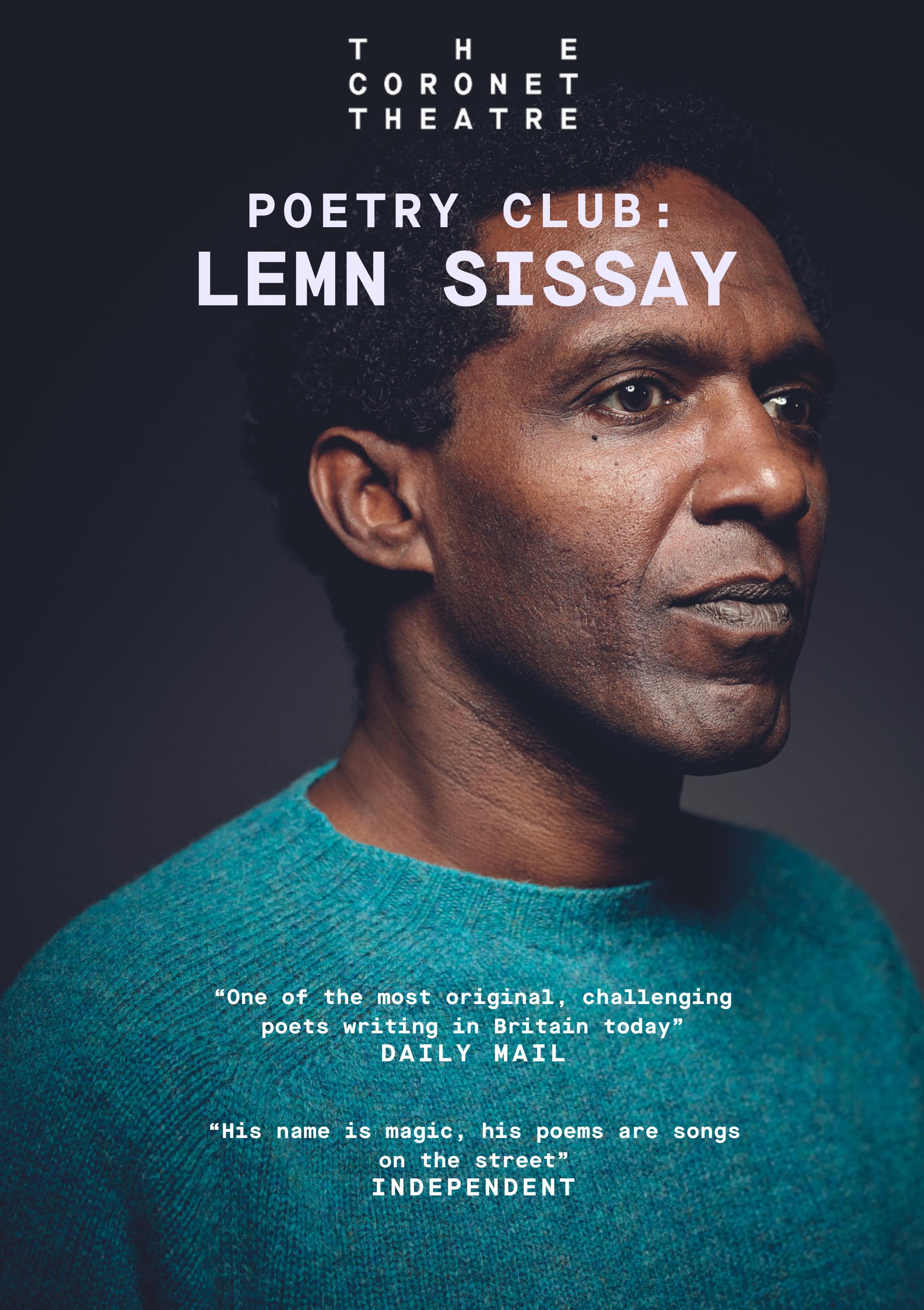 Poetry Club: Lemn Sissay - Digital Programme by TheCoronetTheatre - Issuu