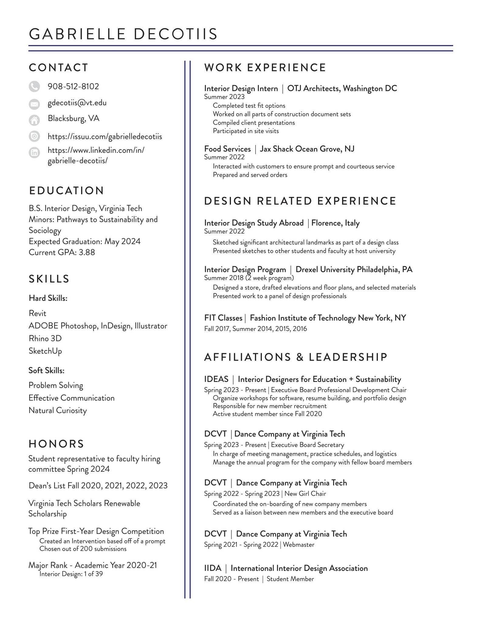 Gabrielle DeCotiis Resume by gabrielledecotiis - Issuu