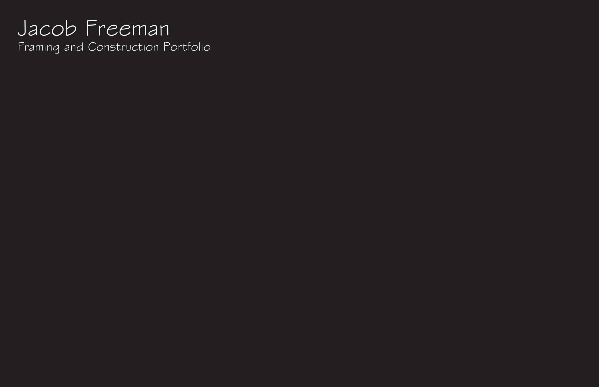 Jacob Freeman - Framing and Construction Portfolio by JacobFreemanArch ...
