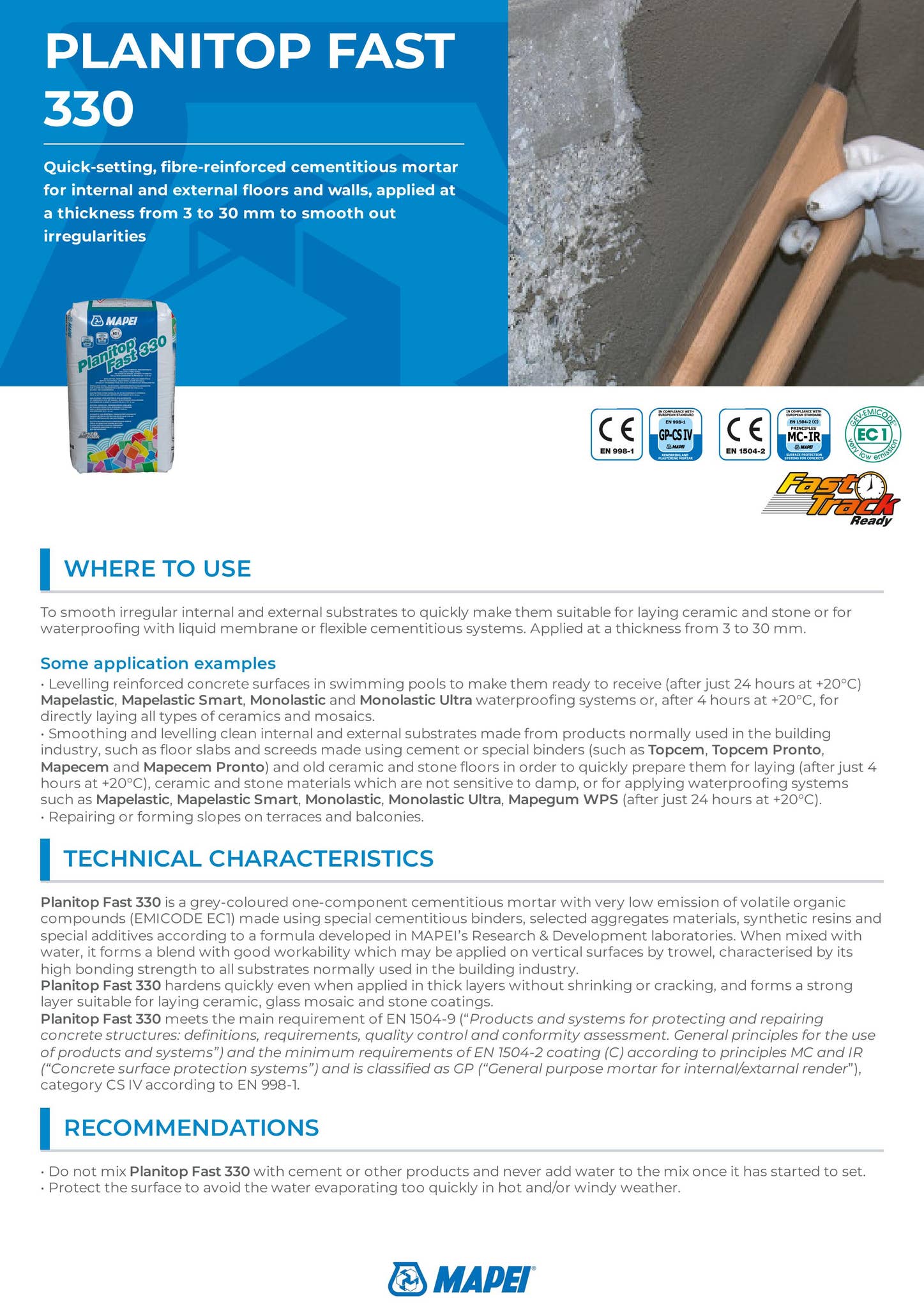 PLANITOP FAST 330 by Tilemall - Issuu