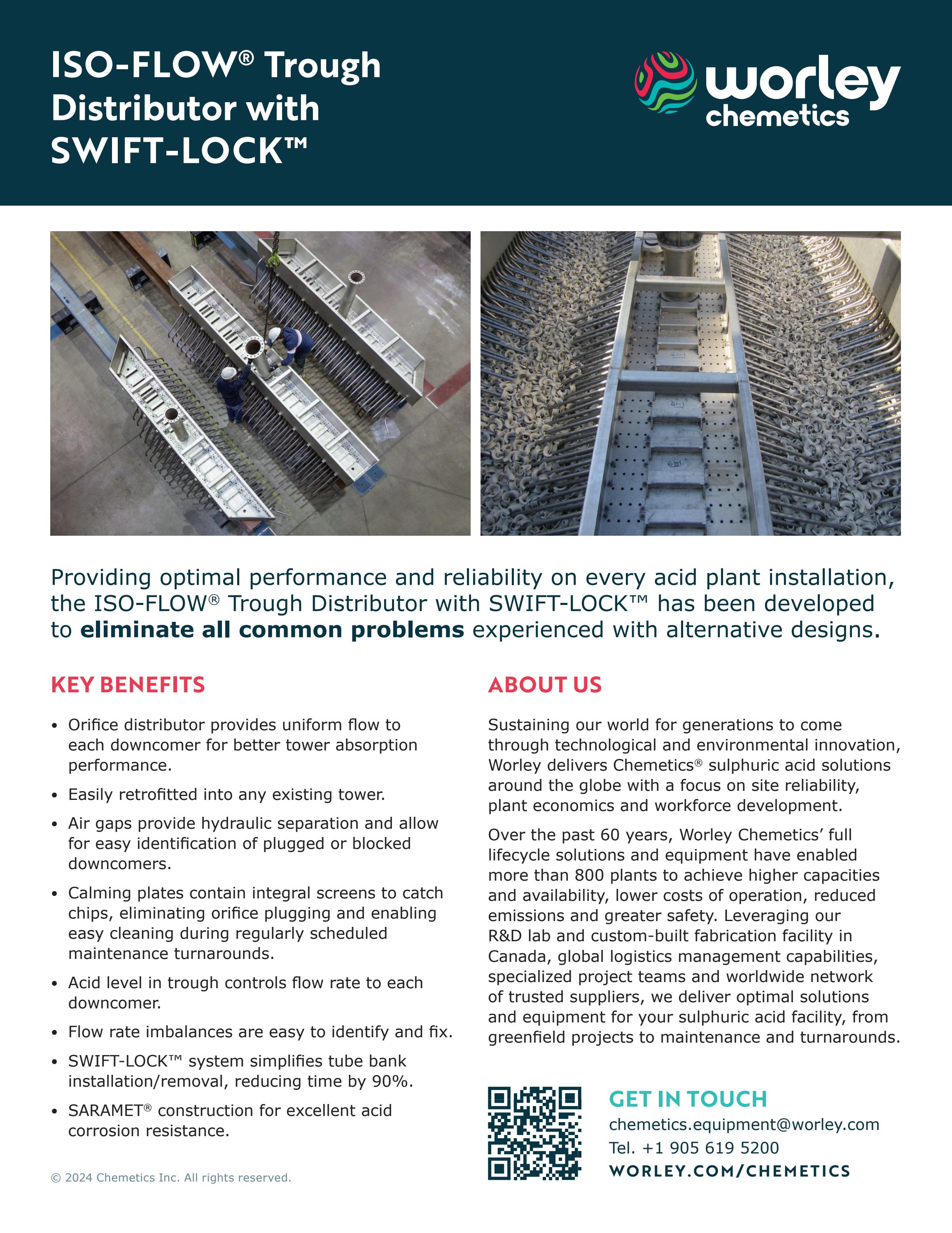 Worley Chemetics ISO-FLOW™ Trough Distributor with SWIFT-LOCK™ by ...