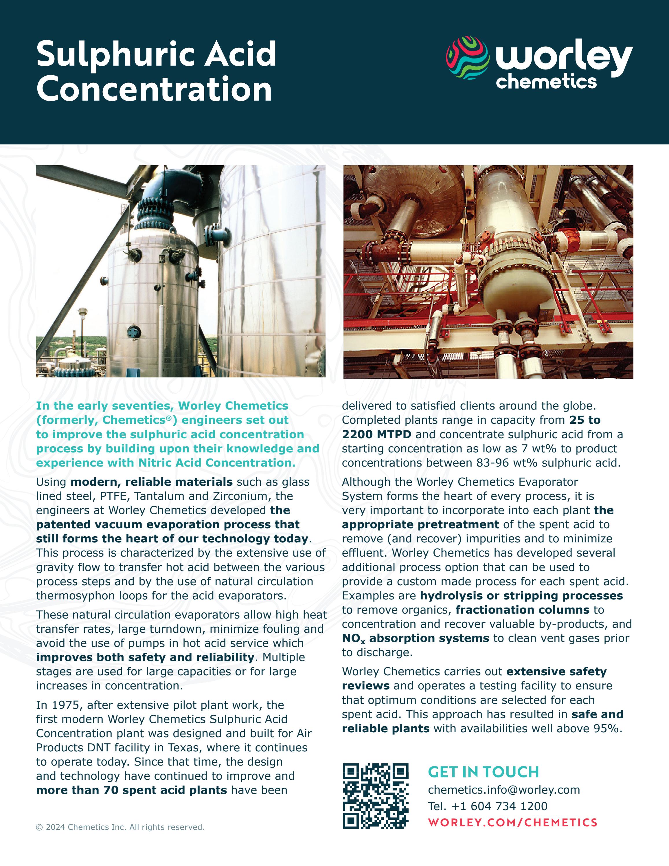 Worley Chemetics Sulphuric Acid Concentration by worleyECR - Issuu