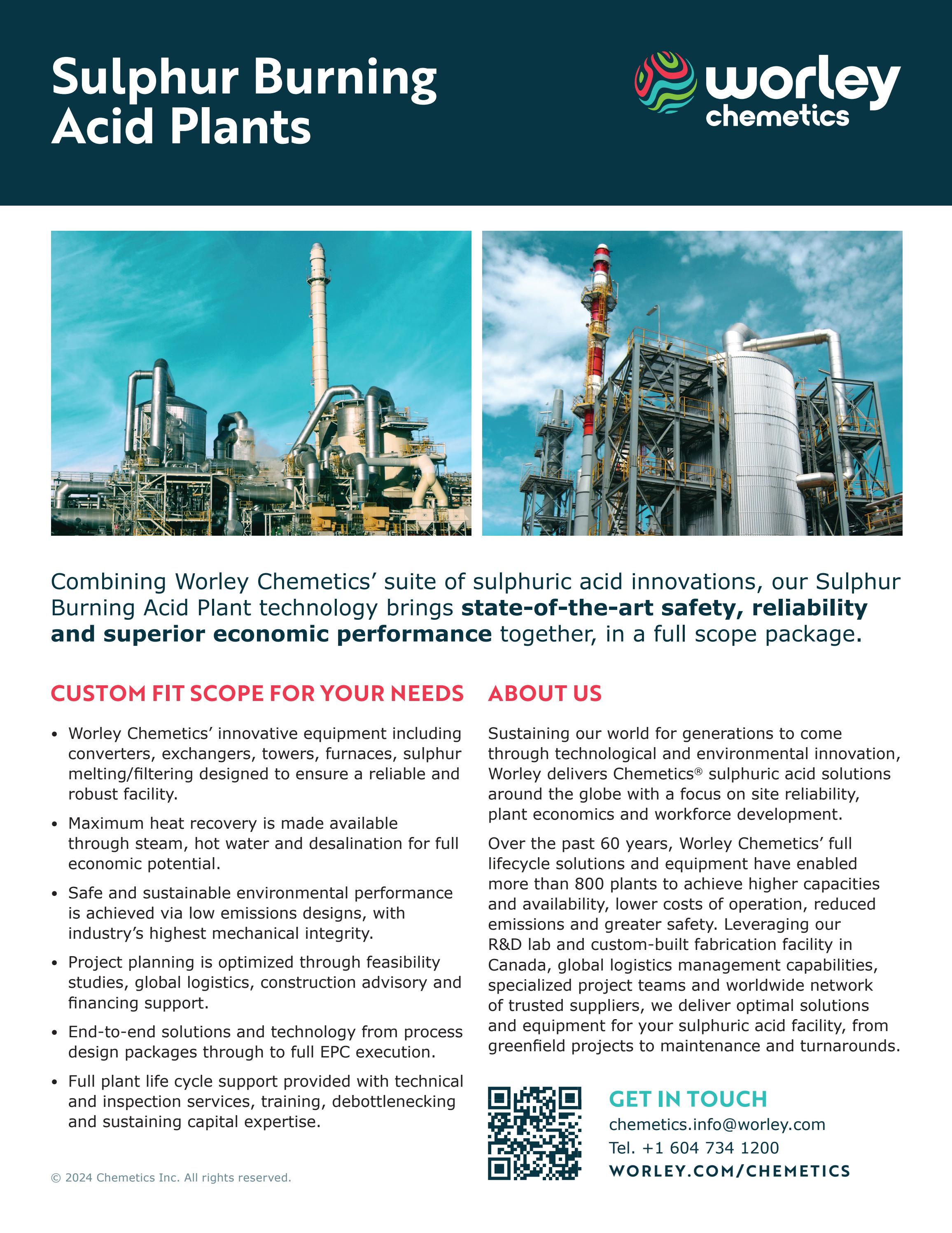 Worley Chemetics Sulphur Burning Acid Plants by worleyECR - Issuu