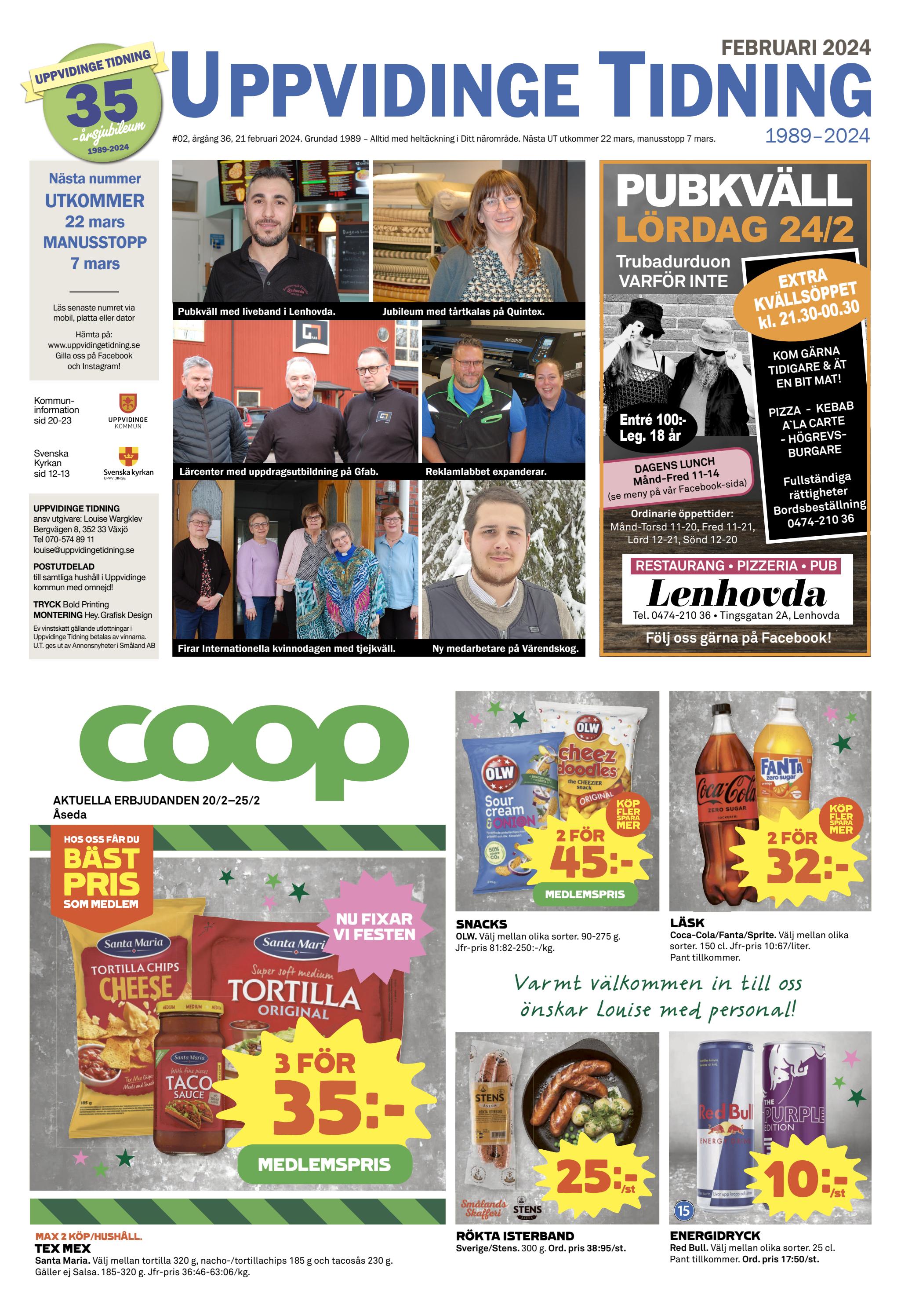 UPPVIDINGE TIDNING FEBRUARI 2024 by UPPVIDINGE TIDNING - Issuu