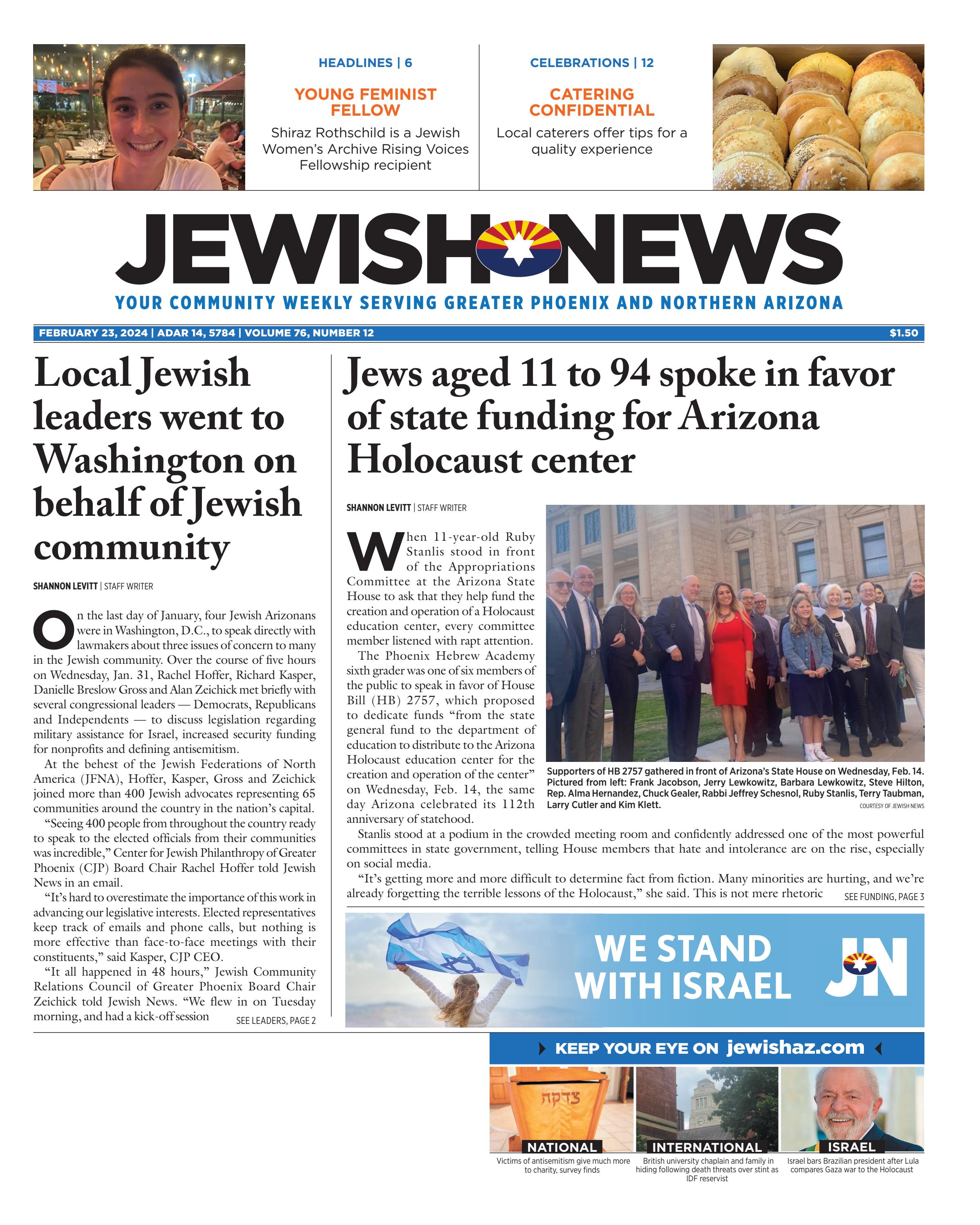 Jewish News, Feb. 23, 2024 by jewishaz - Issuu