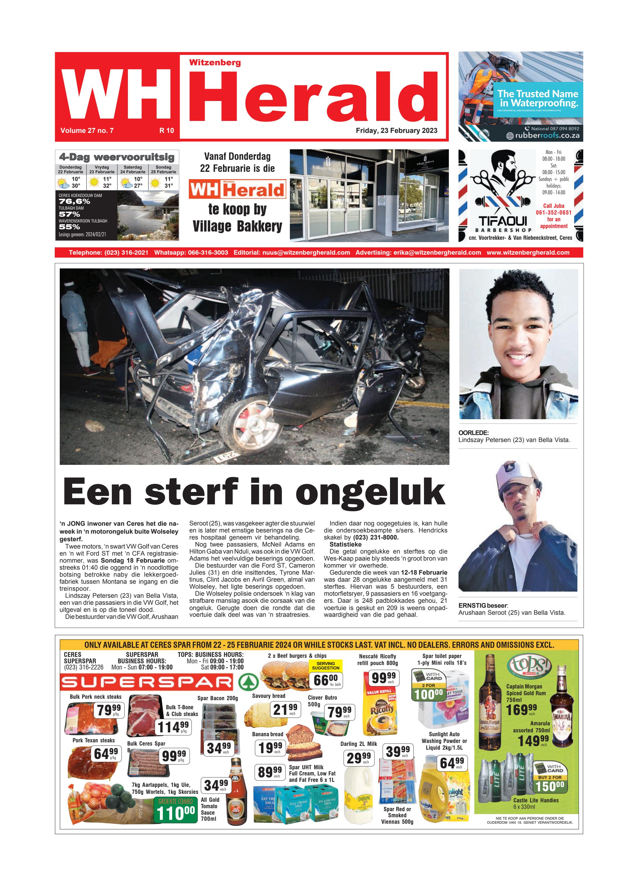 Witzenberg Herald Vol.27 no.7 (Online Weergawe) by Witzenberg Herald ...