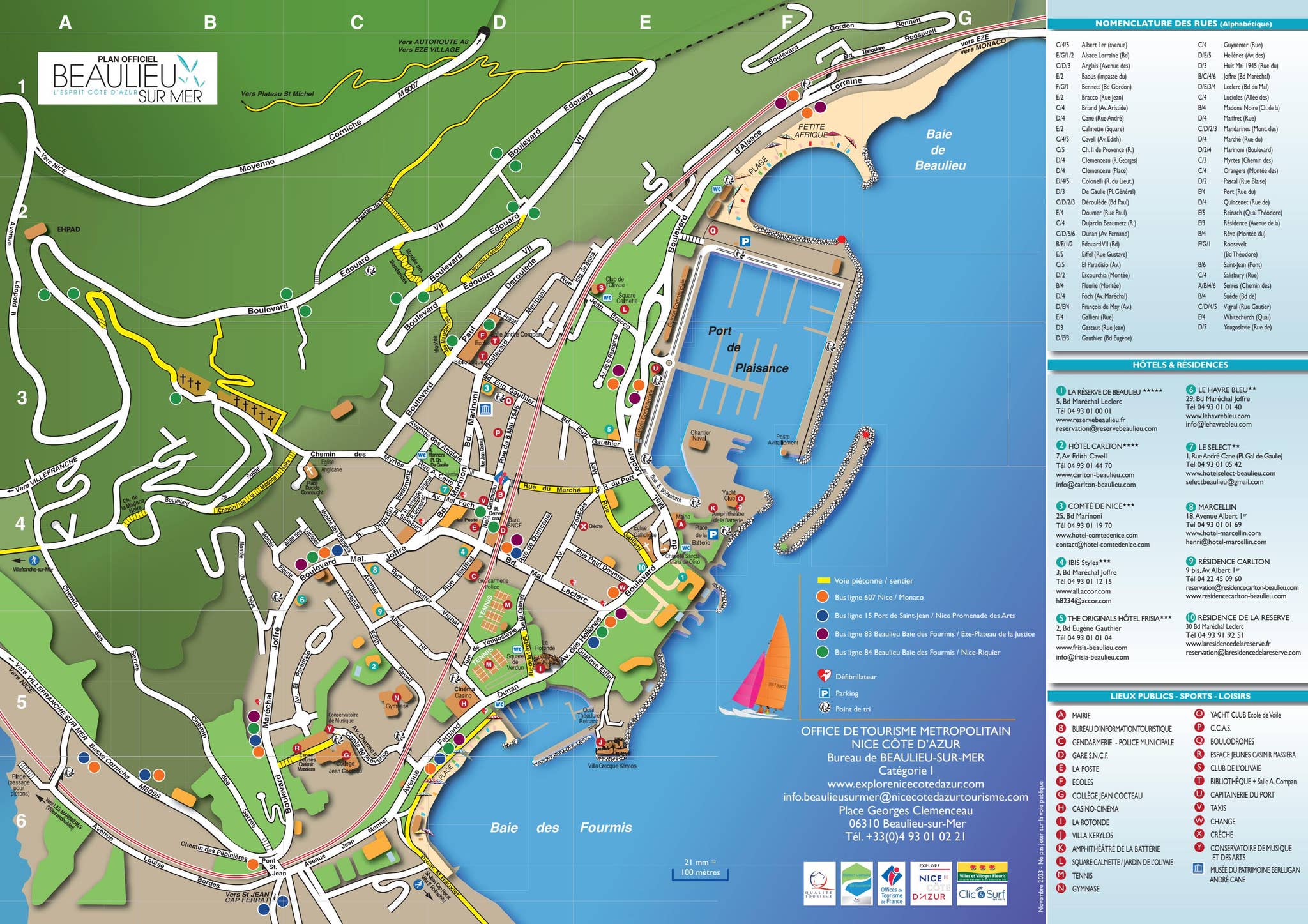 Plan Beaulieu-sur-Mer by Office de Tourisme Métropolitain Nice Côte d ...