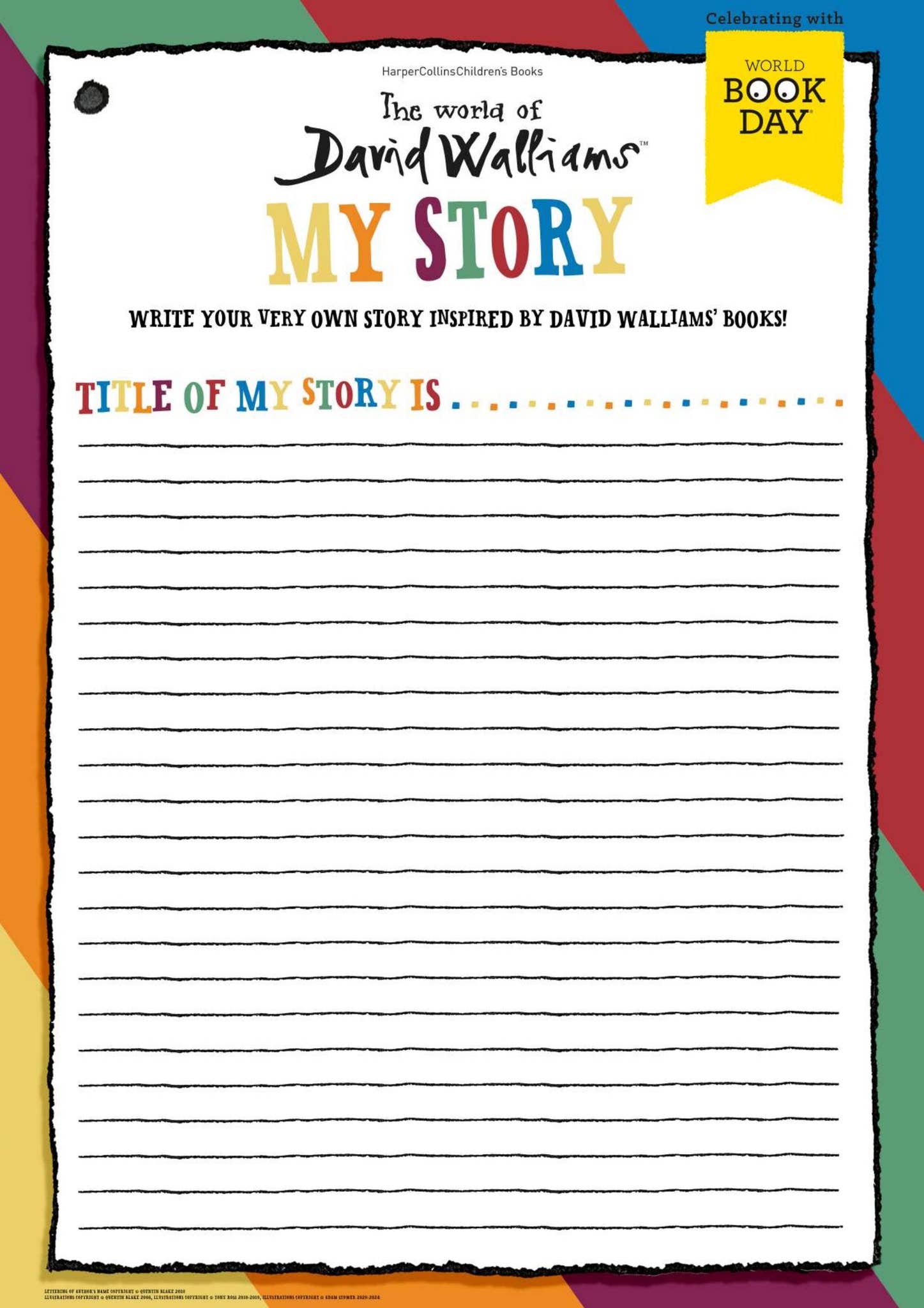 David Walliams World Book Day Activity Sheet 2 by ...