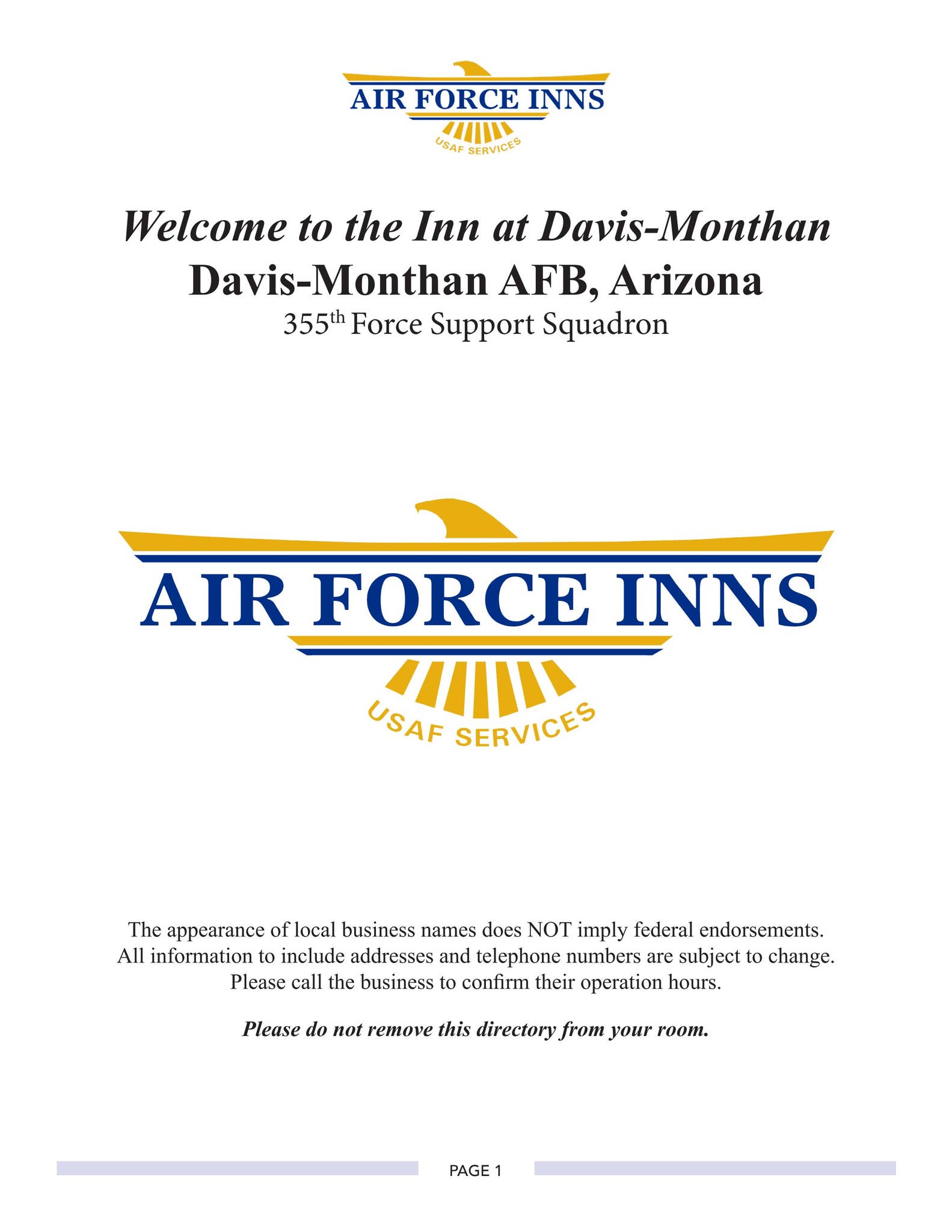 Air Force Inn by 355 FSS - Issuu