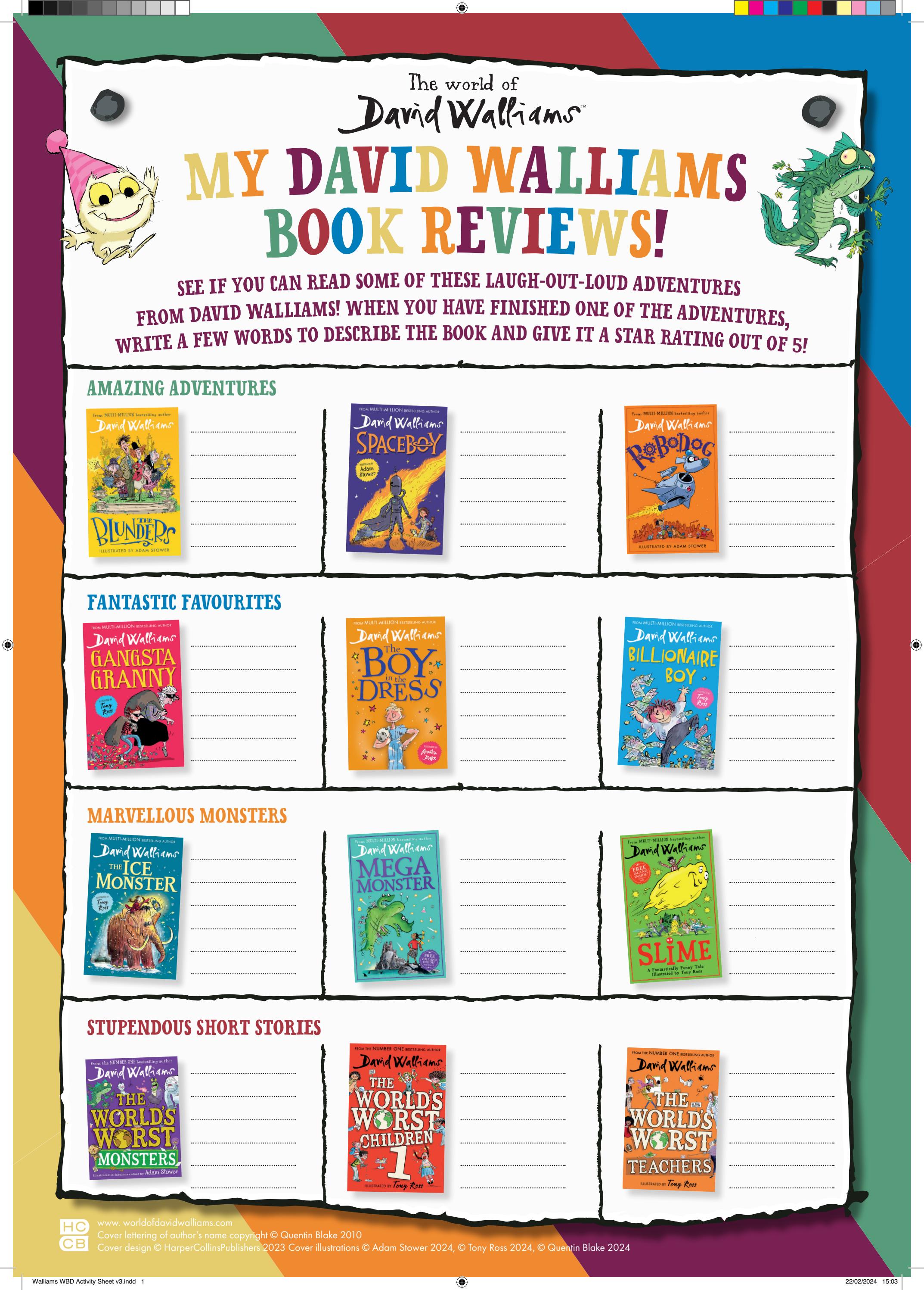 David Walliams Book Review and Book Picker by harpercollinschildrens ...