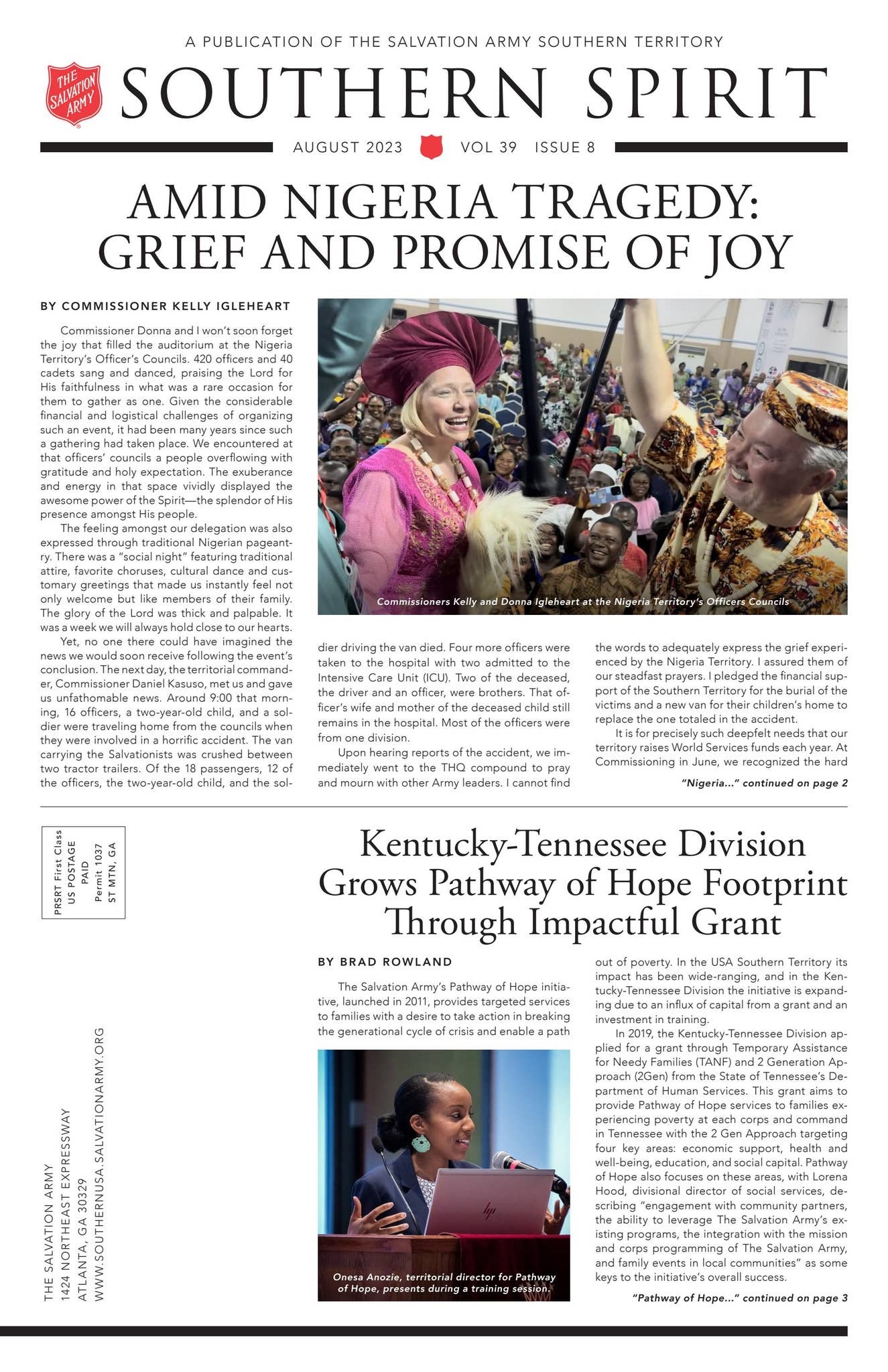 Southern Spirit AUG 2023 - Vol 39 Issue 8 by salvationarmysouth - Issuu