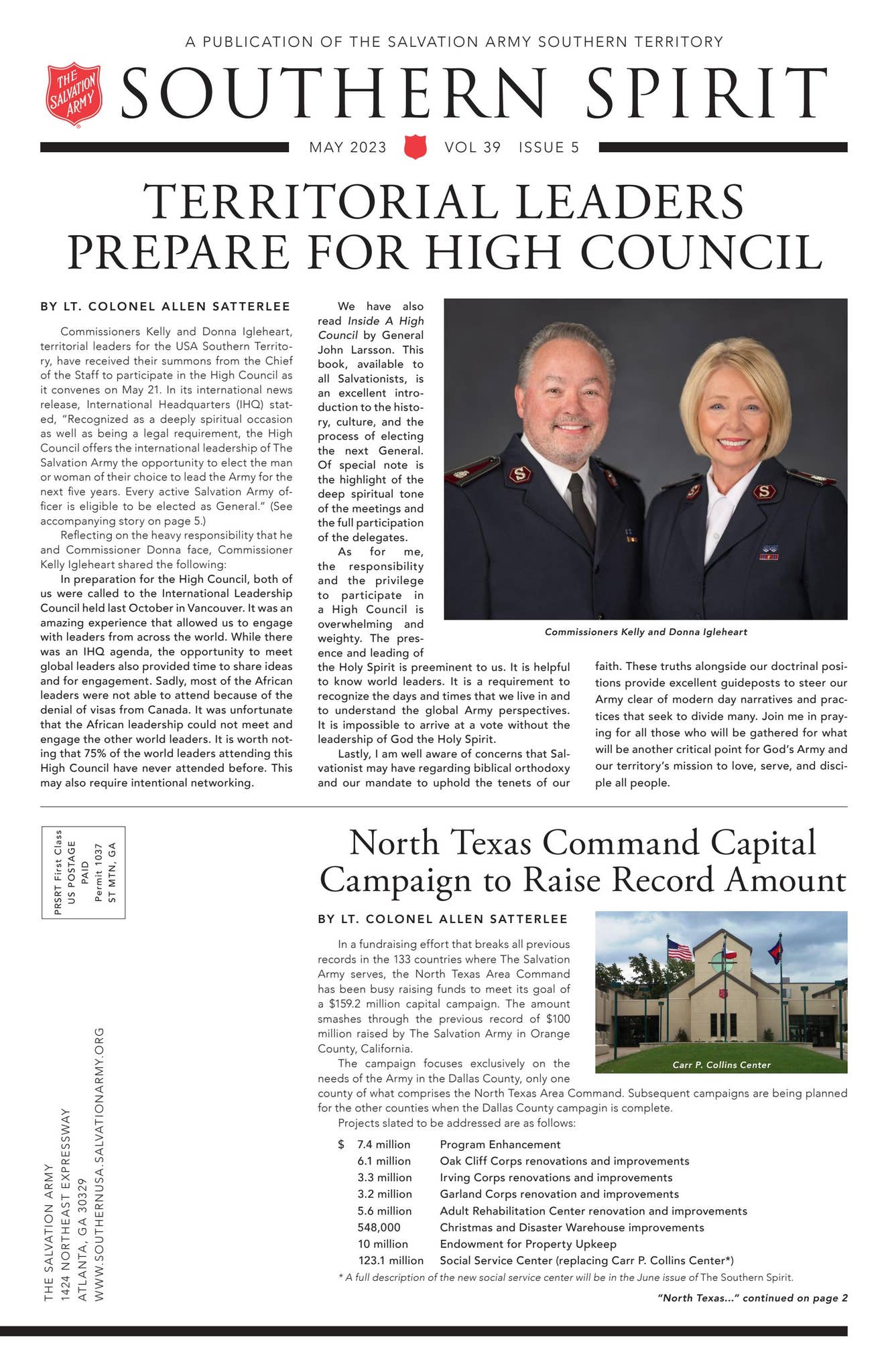 Southern Spirit MAY 2023 - Vol 39 Issue 5 by salvationarmysouth - Issuu