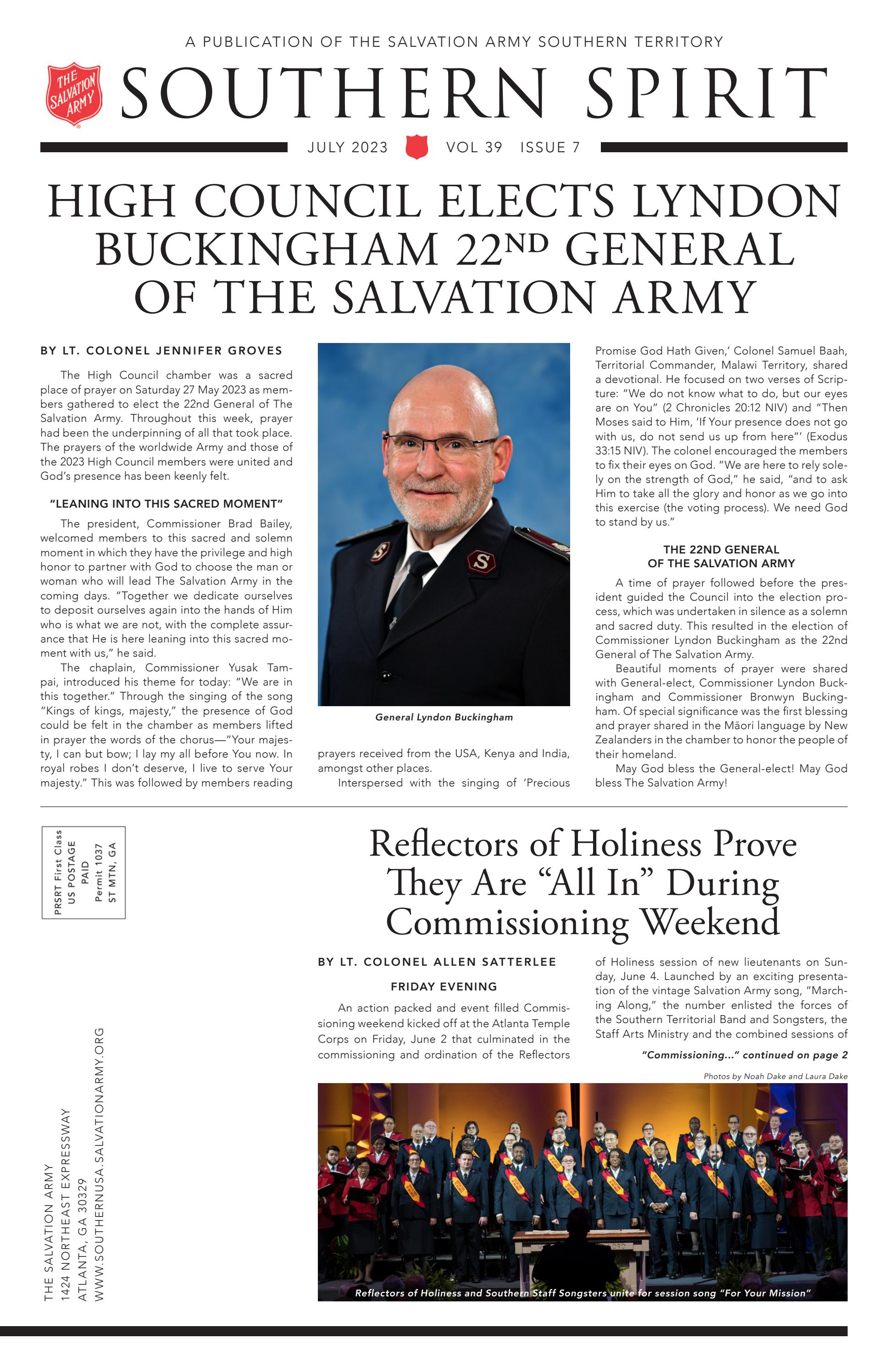 Southern Spirit JUL 2023 - Vol 39 Issue 7 by salvationarmysouth - Issuu