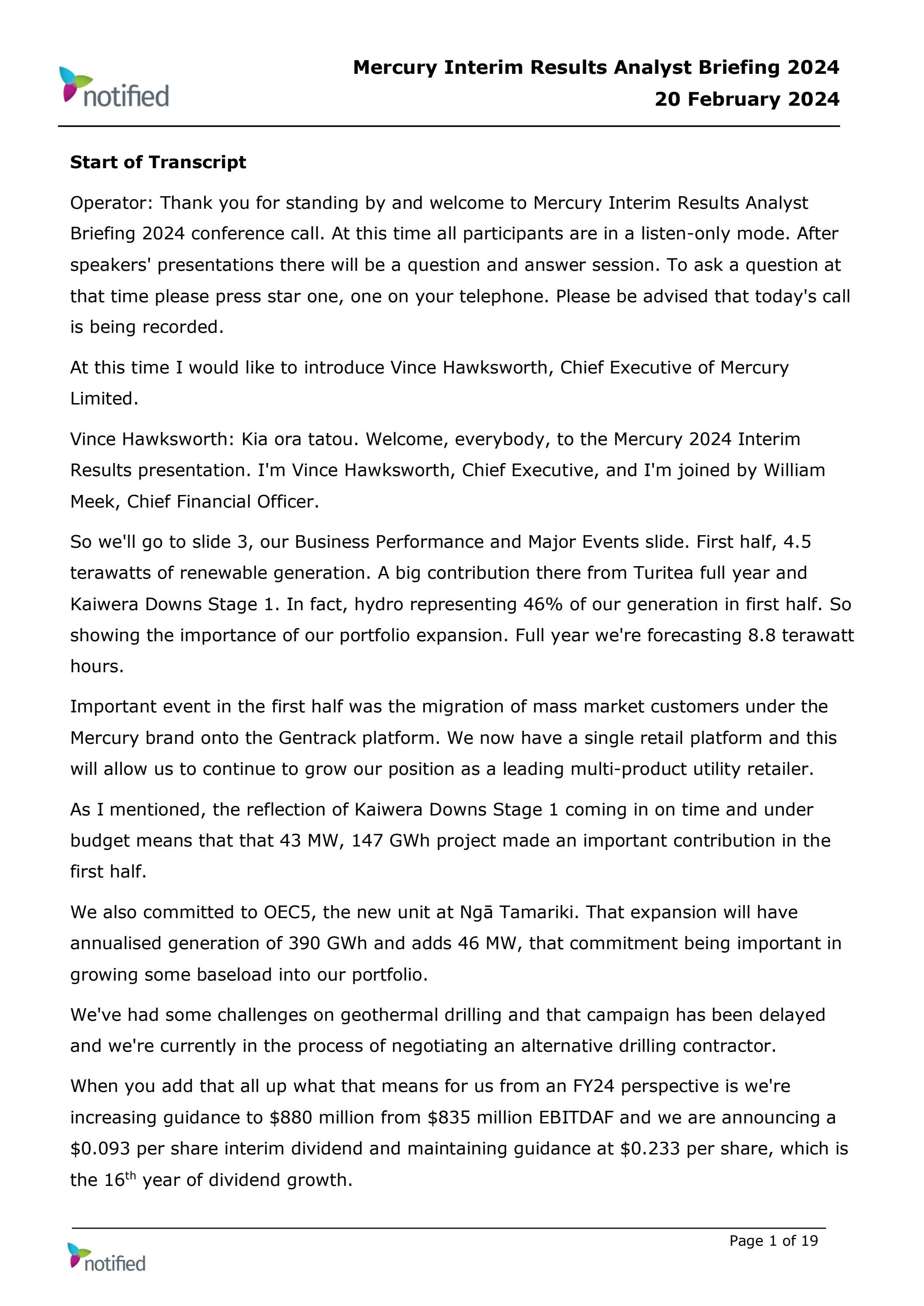 Mercury Interim Results 2024 Transcript by Mercury - Issuu