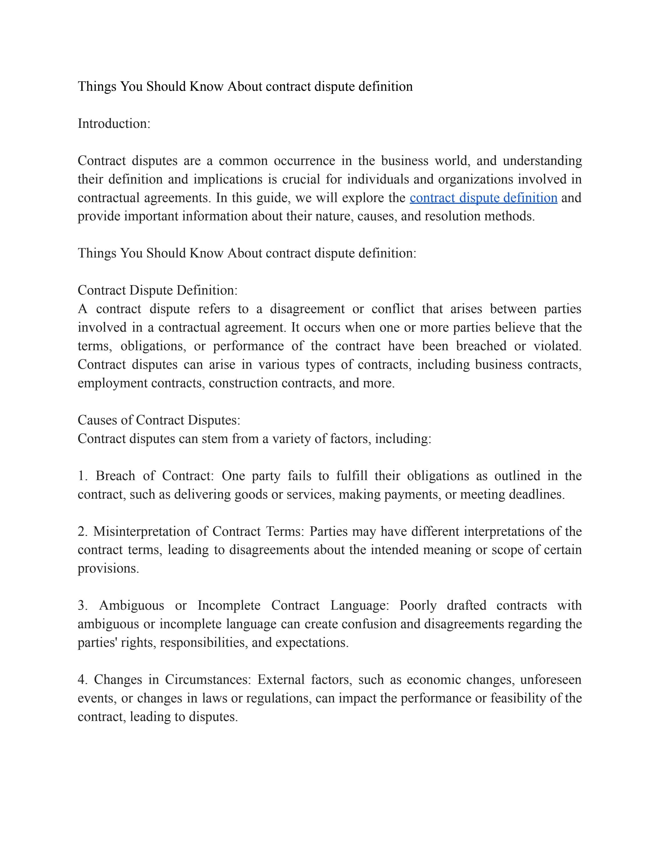 contract dispute definition by Jessi Palan - Issuu