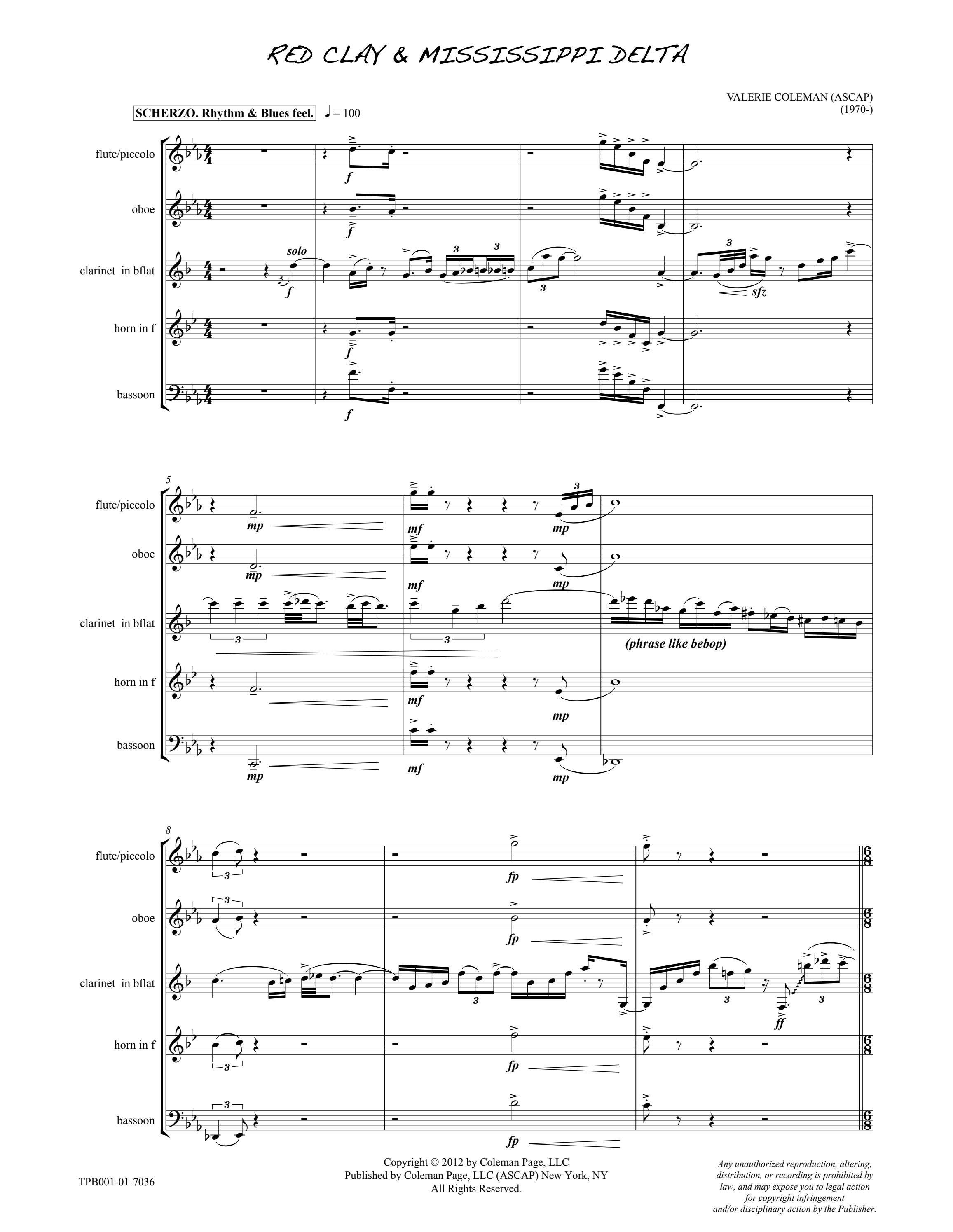 Red Clay Preview Score by Vcolemanmusic - Issuu