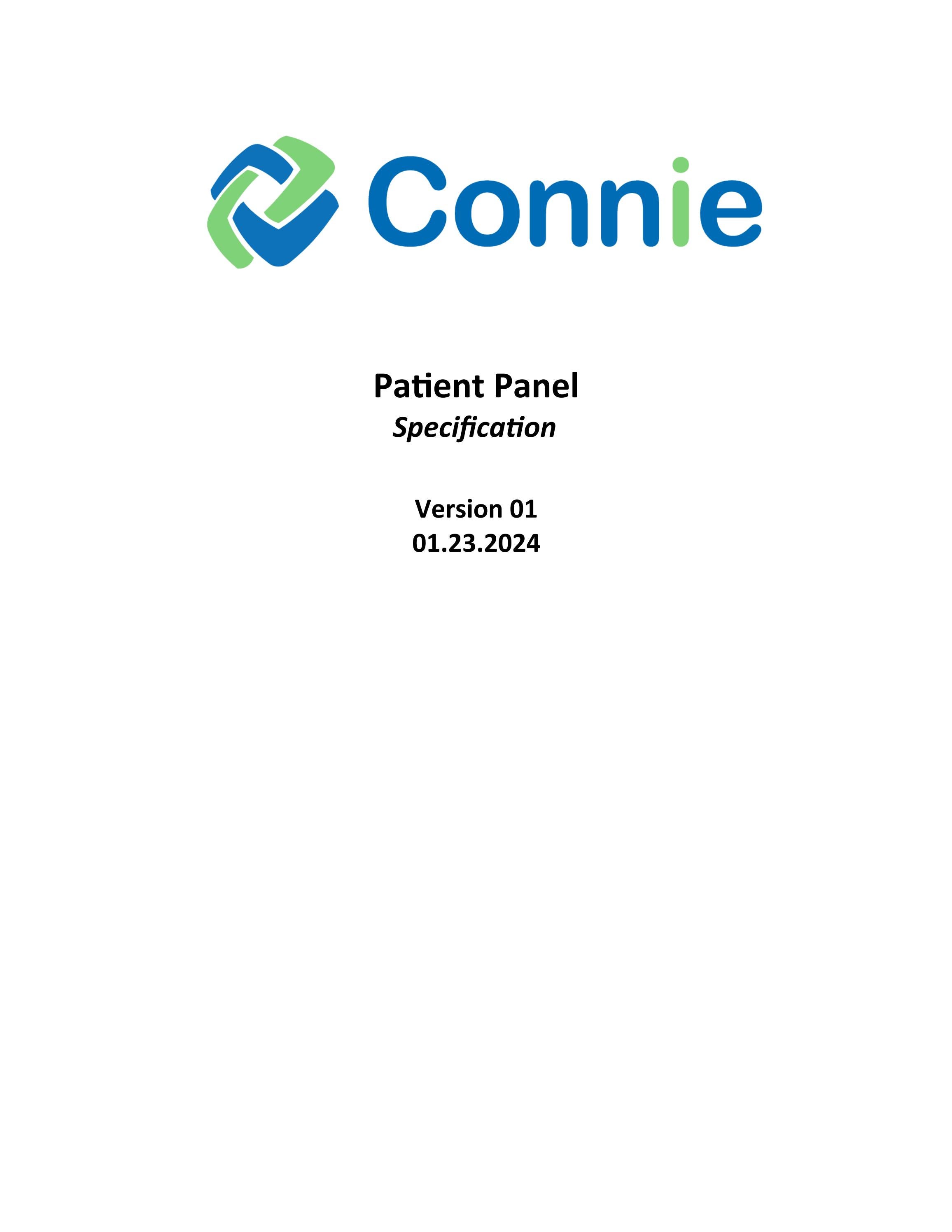 Patient Panel Specification by ConnieCT - Issuu