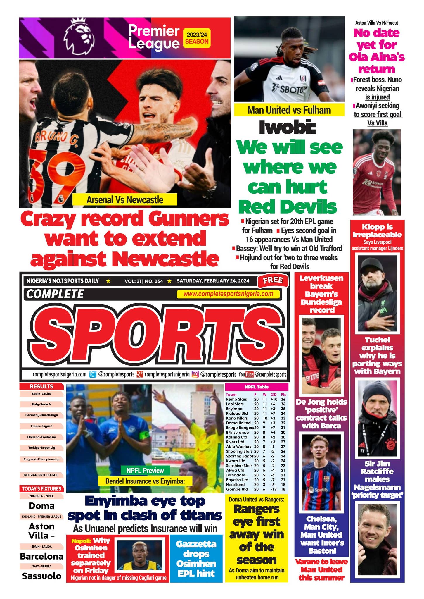 COMPLETE SPORTS - SATURDAY, FEB 24, 2024 by Complete Sports - Issuu
