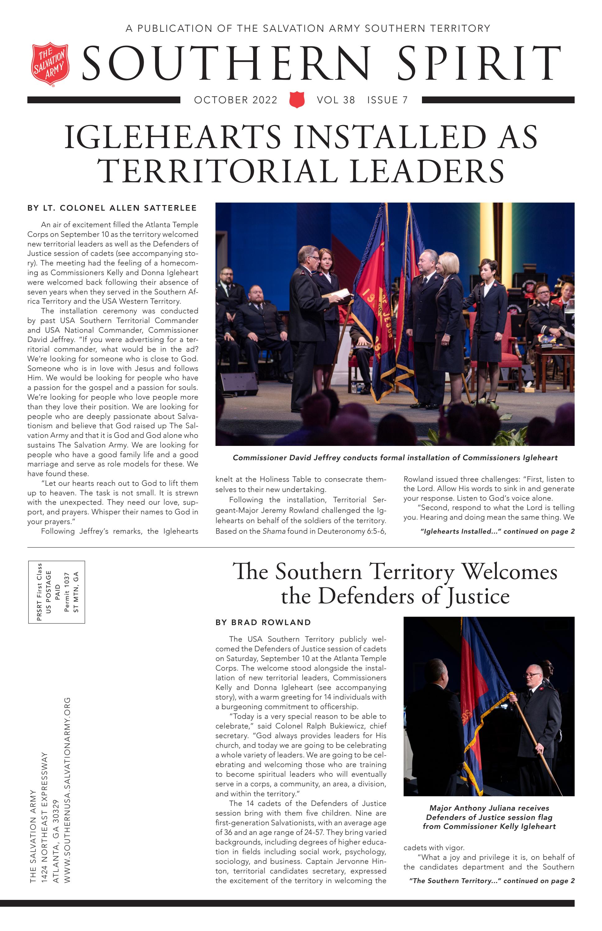 Southern Spirit OCT 2022 - Vol 38 Issue 7 by salvationarmysouth - Issuu
