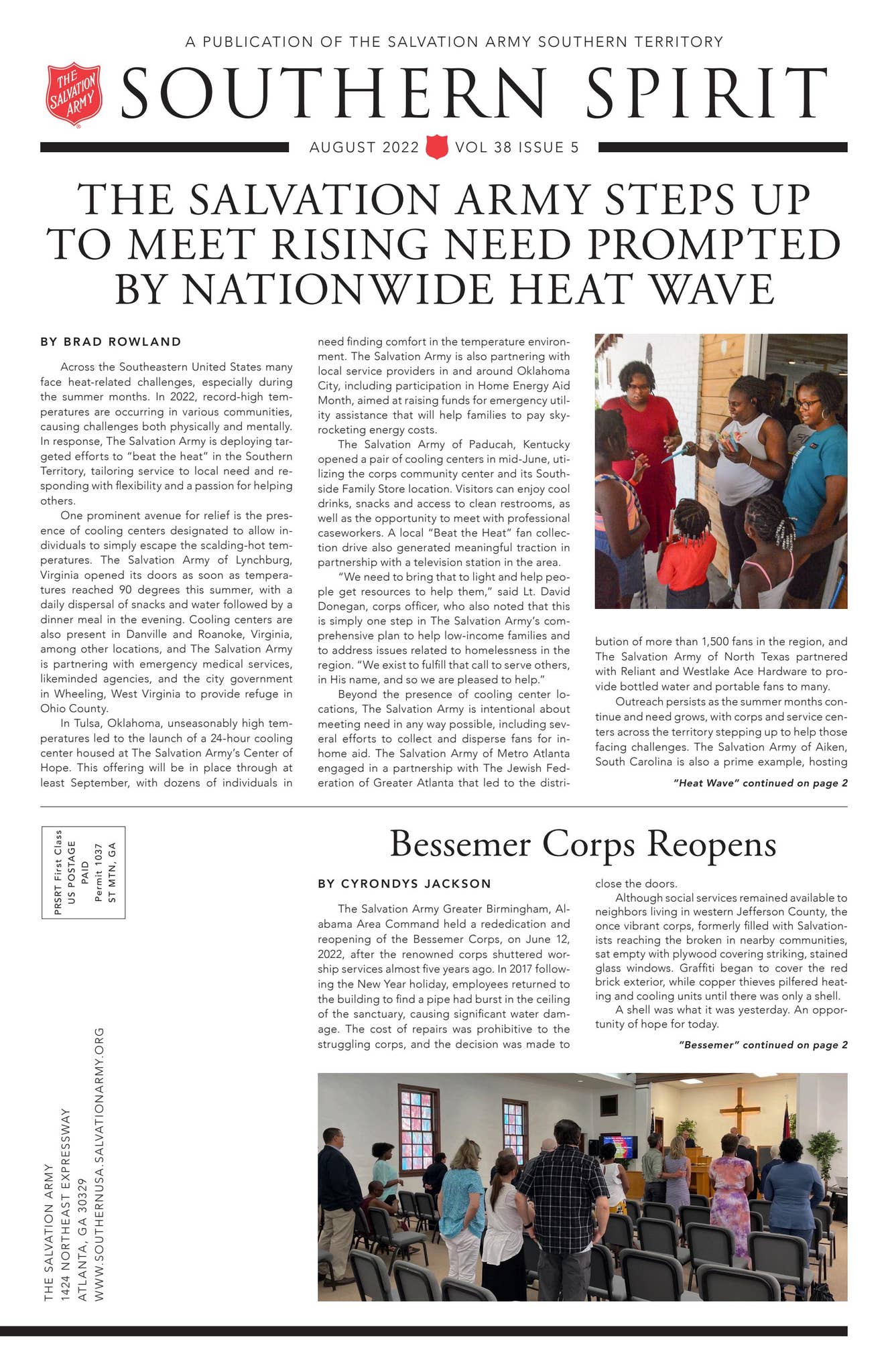 Southern Spirit AUG 2022 - Vol 38 Issue 5 by salvationarmysouth - Issuu