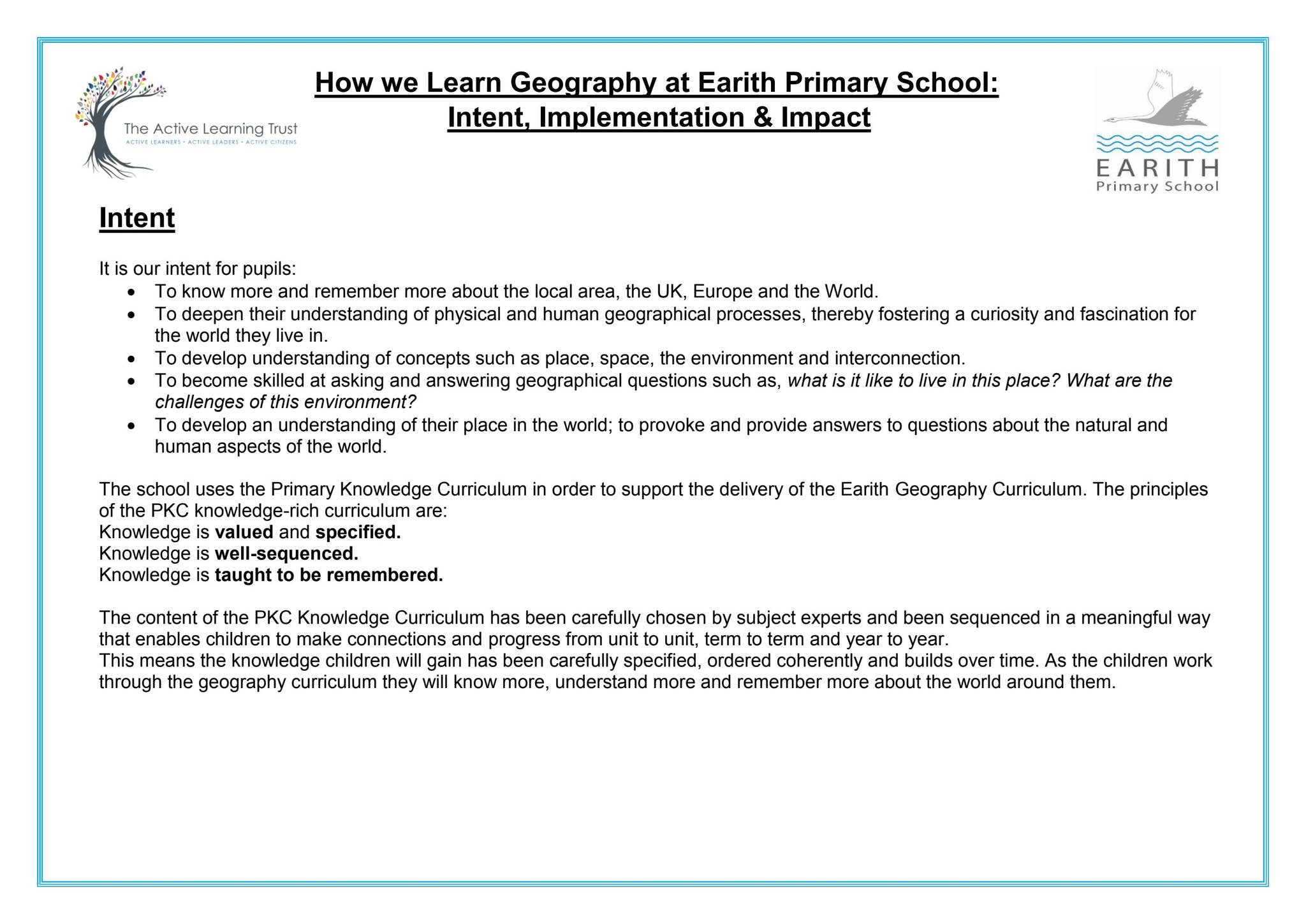 How We Learn Geography at EPS by Schudio - Issuu