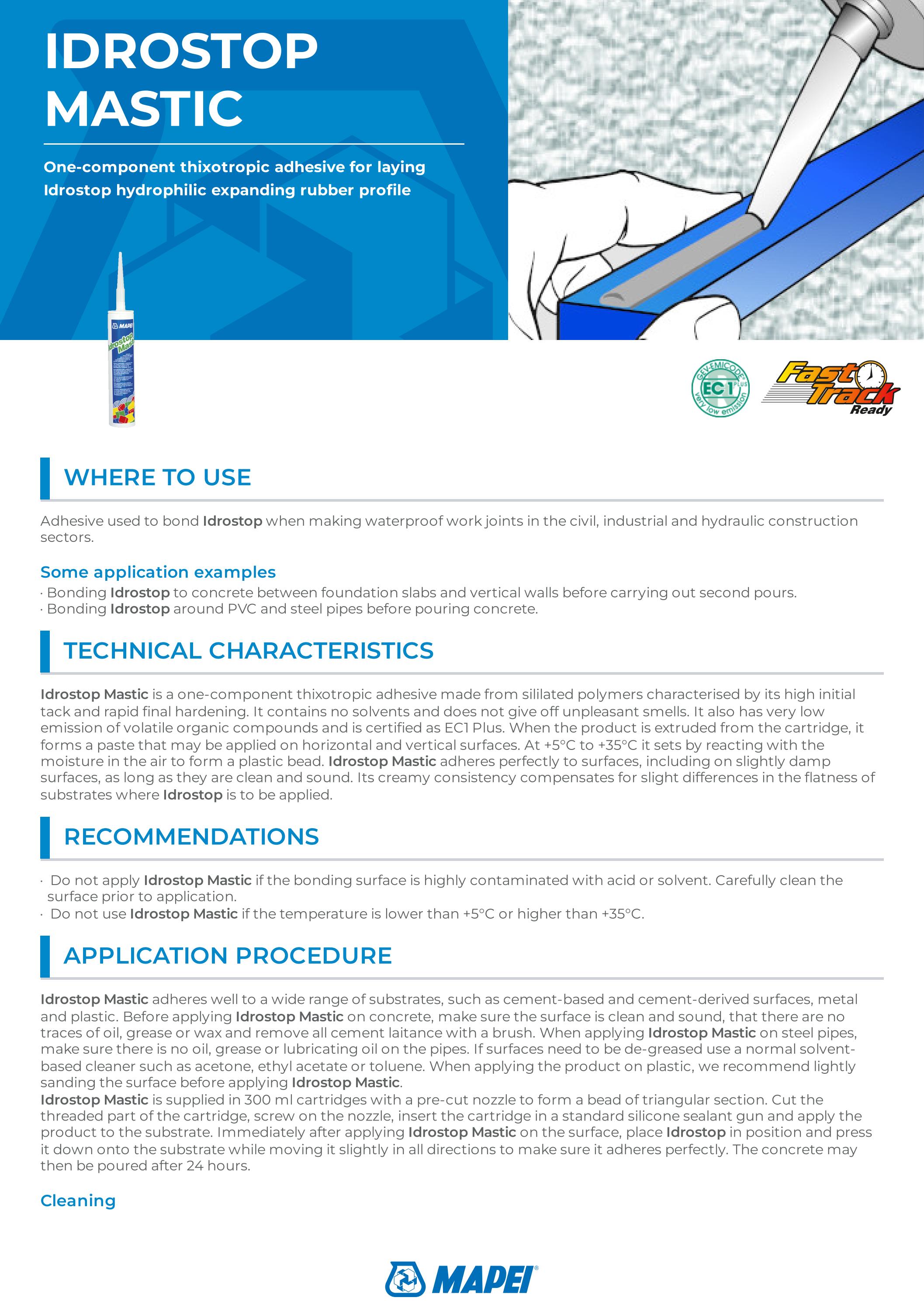 IDROSTOP MASTIC by Tilemall - Issuu