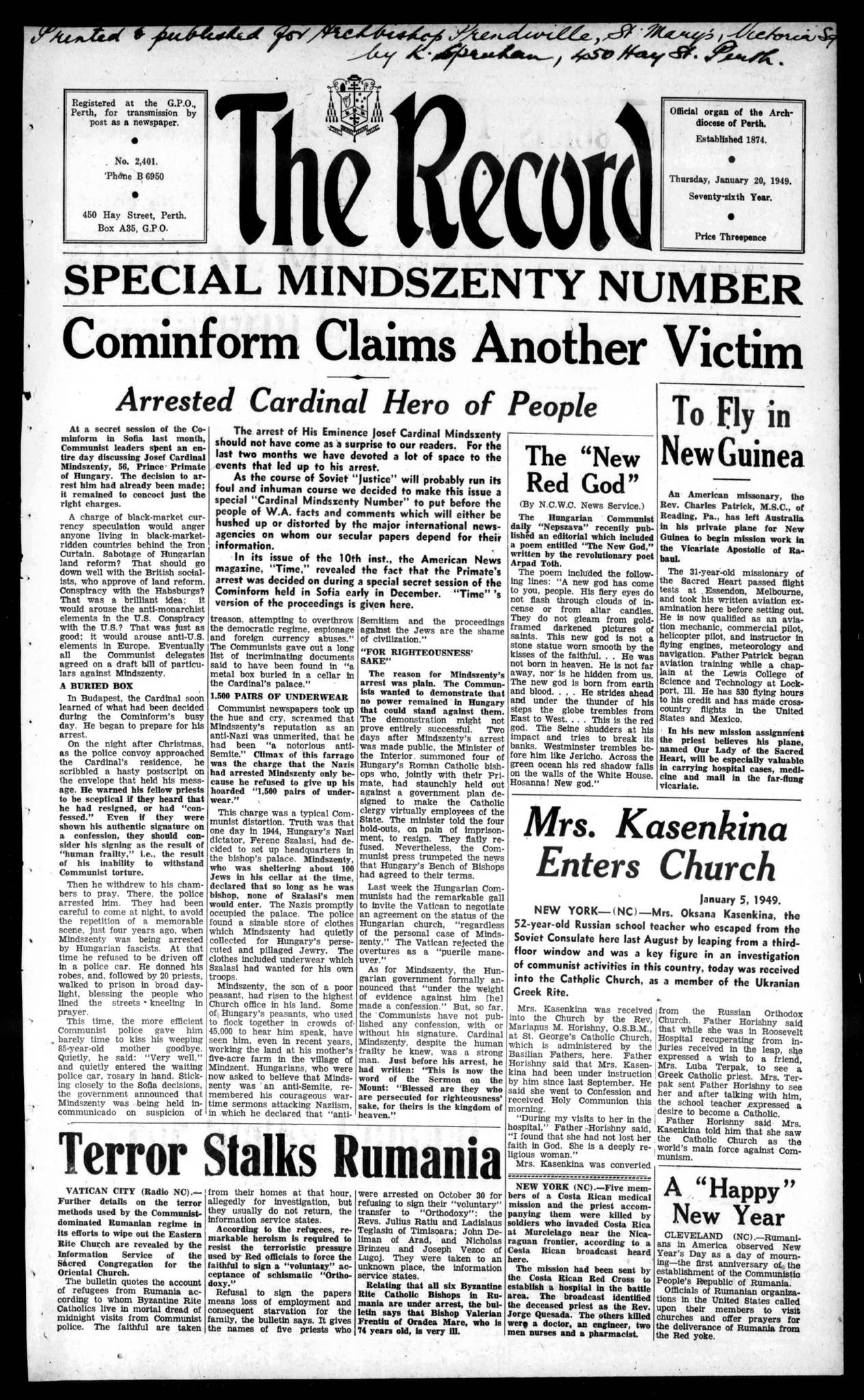 The Record Newspaper 20 January 1949 by The Record - Issuu