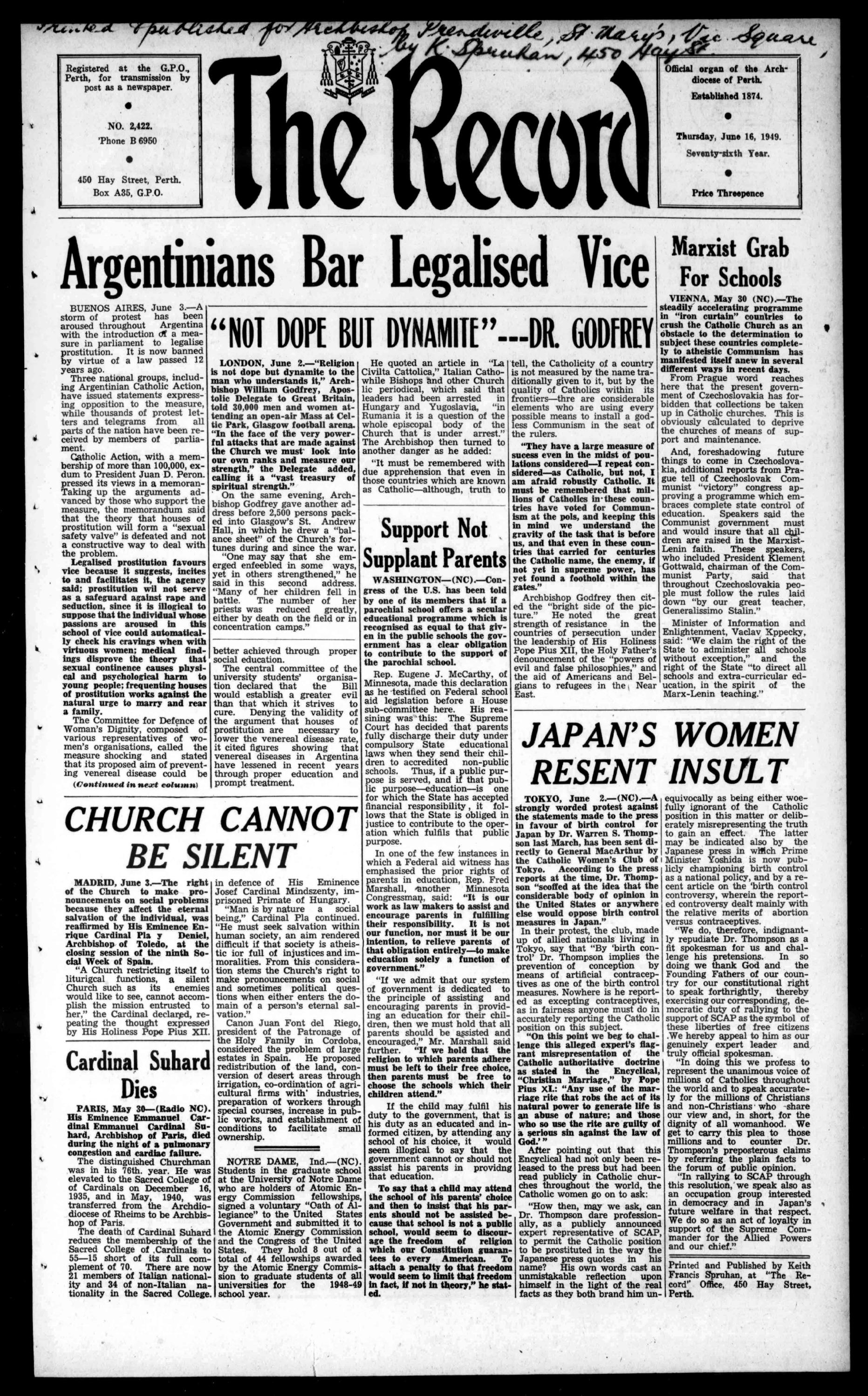 The Record Newspaper 16 June 1949 by The Record - Issuu