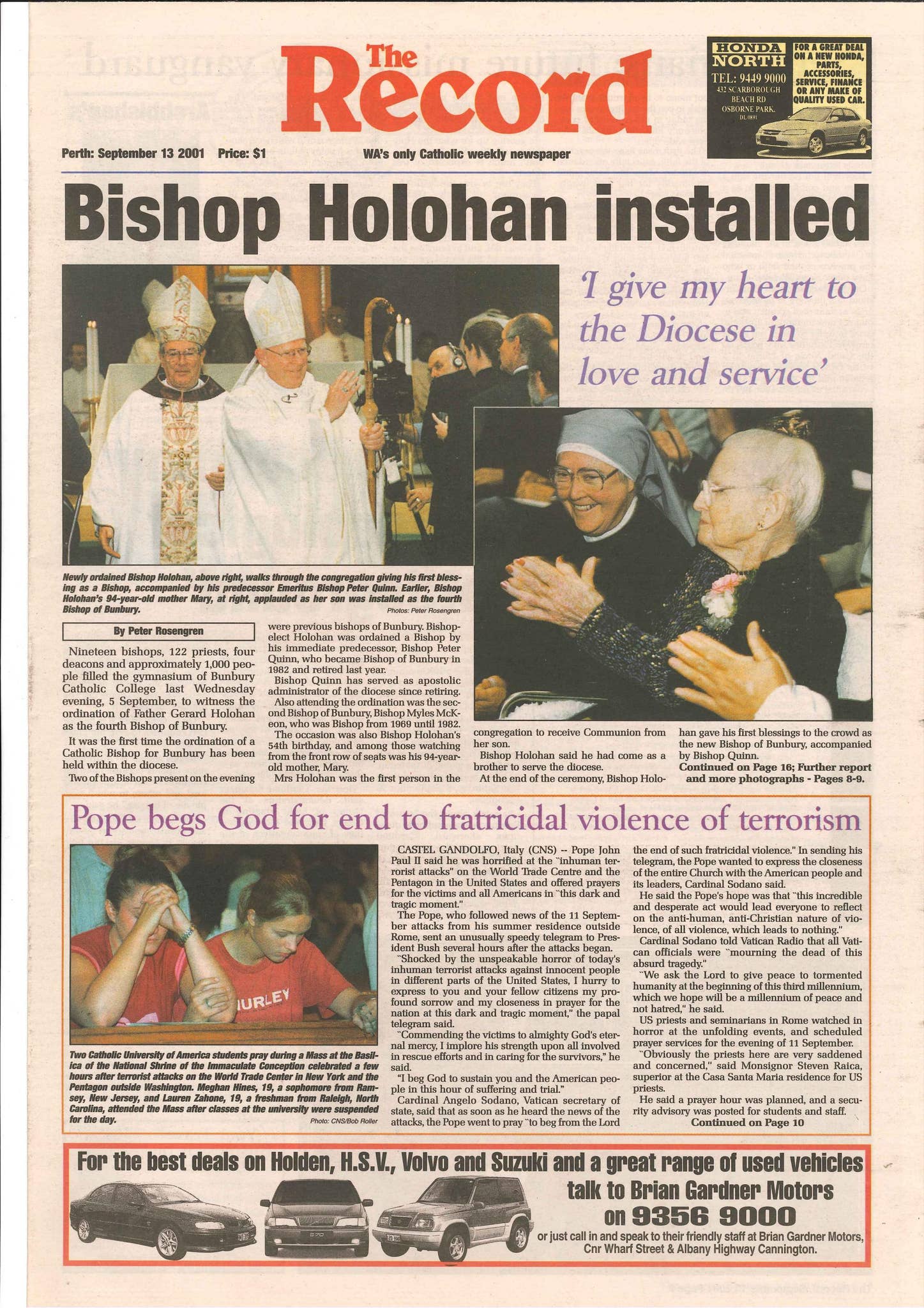 The Record Newspaper 13 September 2001 by The Record - Issuu