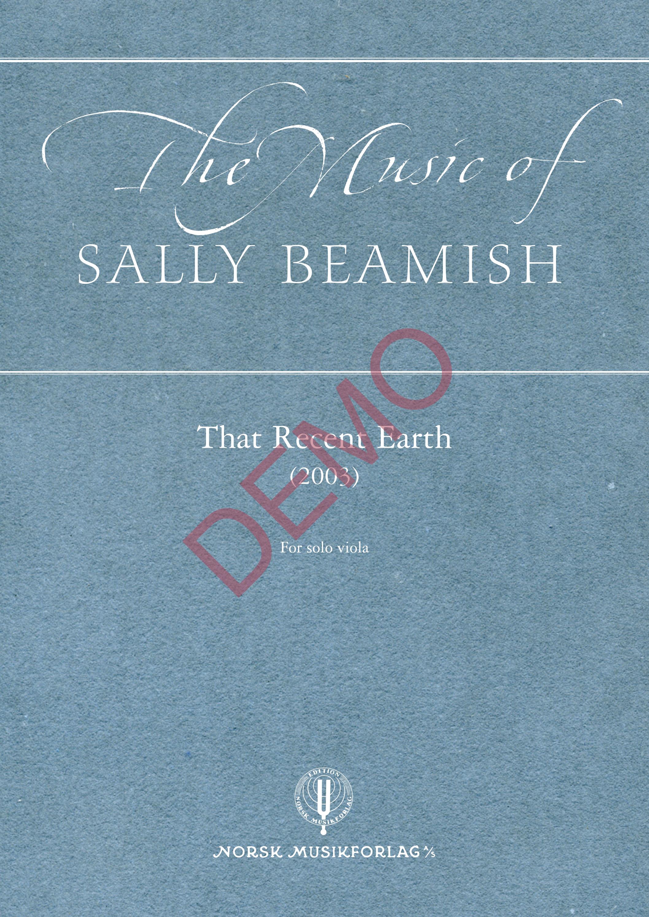 SALLY BEAMISH: That Recent Earth by Musikkforlagene - Issuu
