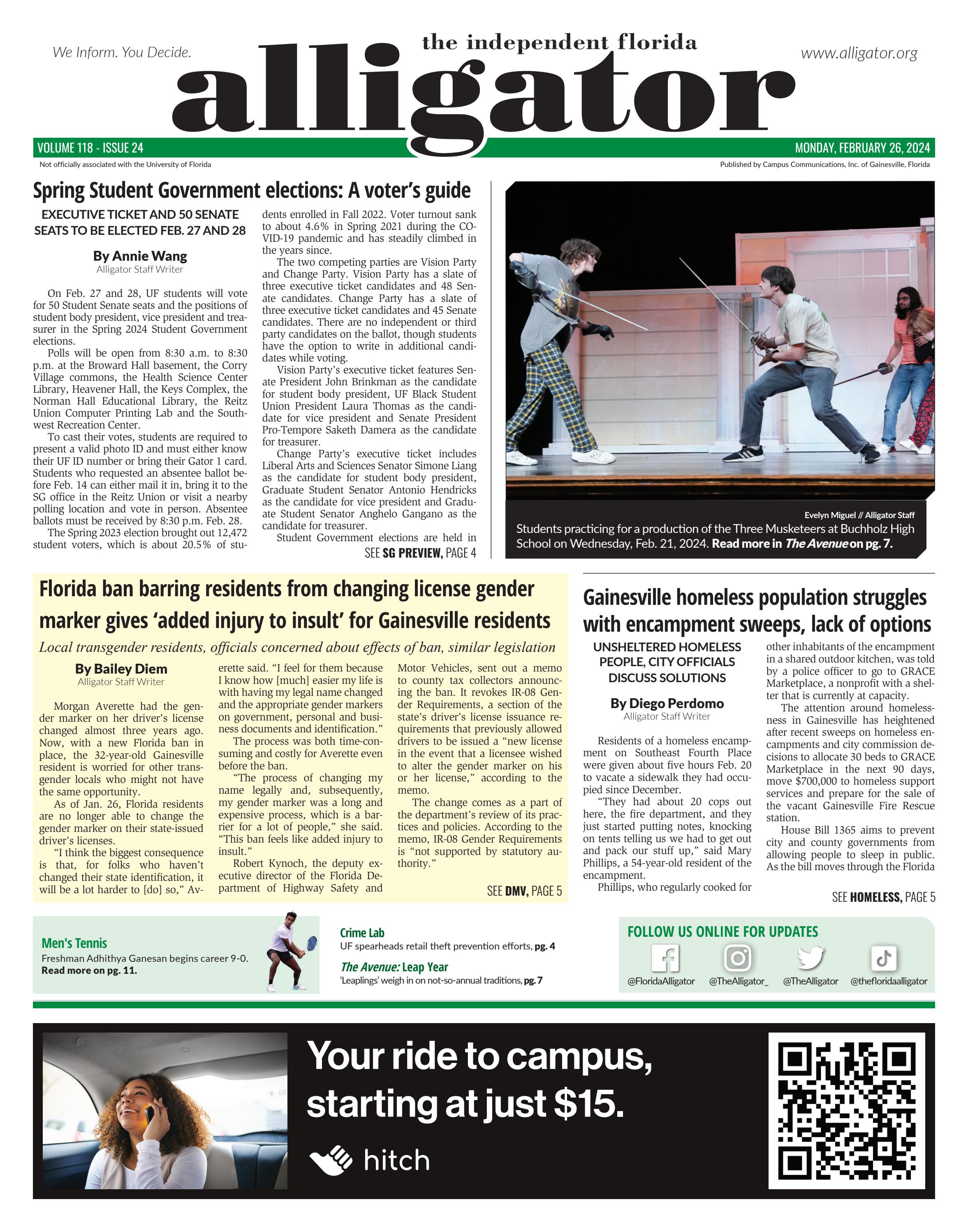 Monday, Feb. 26, 2024 by The Independent Florida Alligator - Issuu