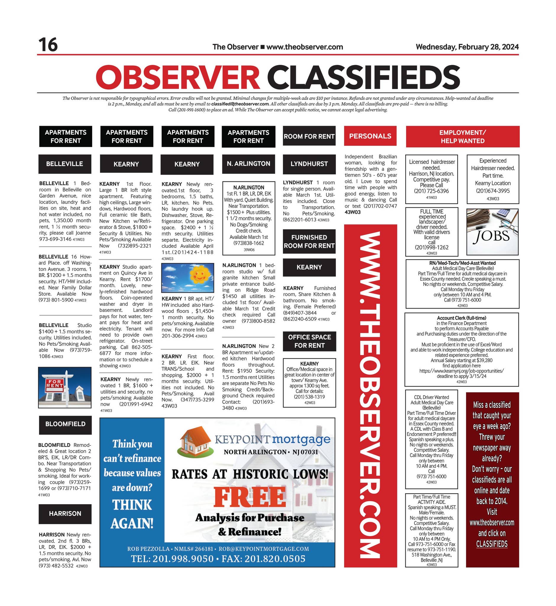 Classifieds for Feb. 28. 2024 by The Observer Newspaper - Issuu