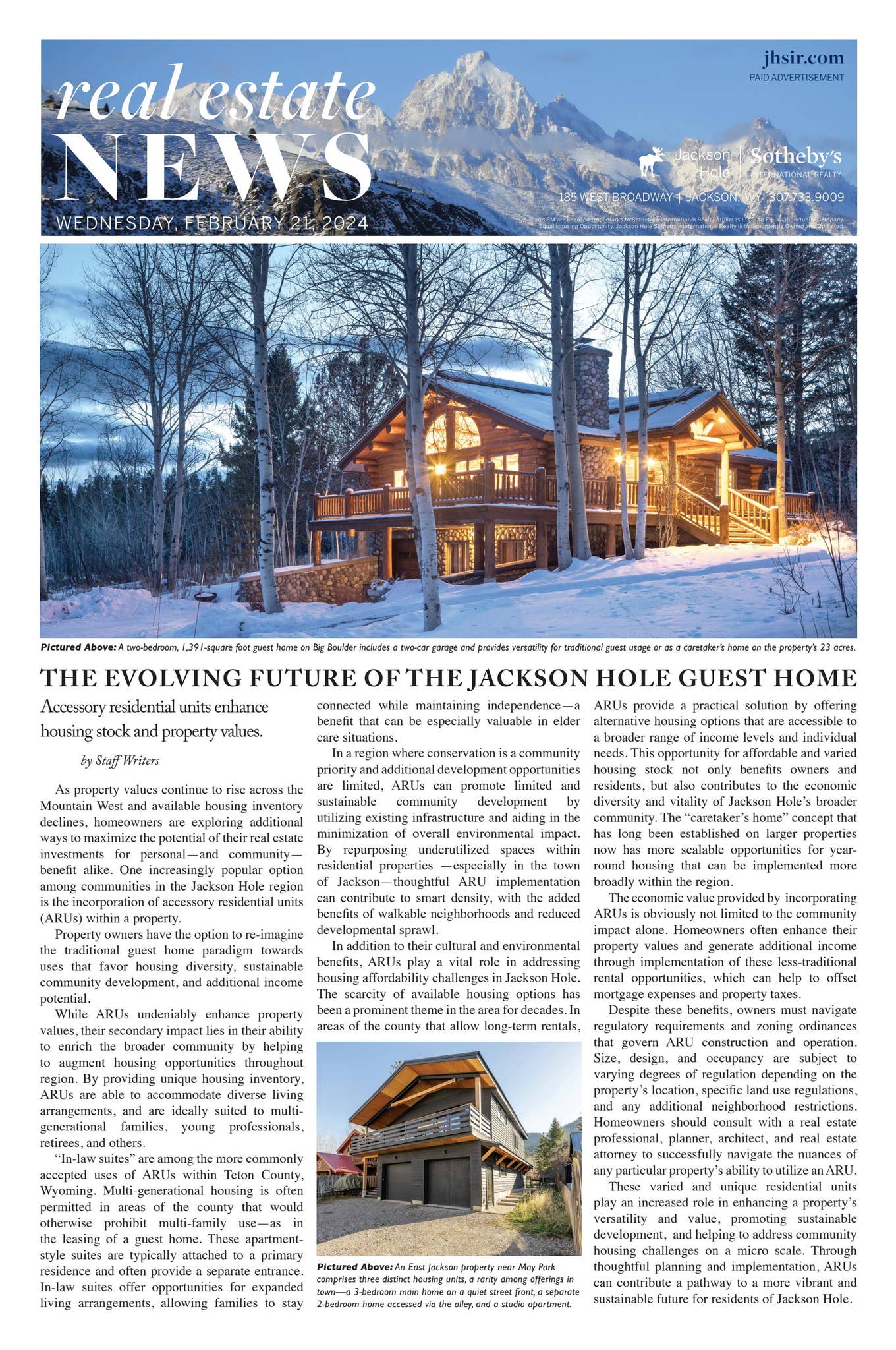 February 21, 2024 Real Estate News by Jackson Hole Sotheby's ...