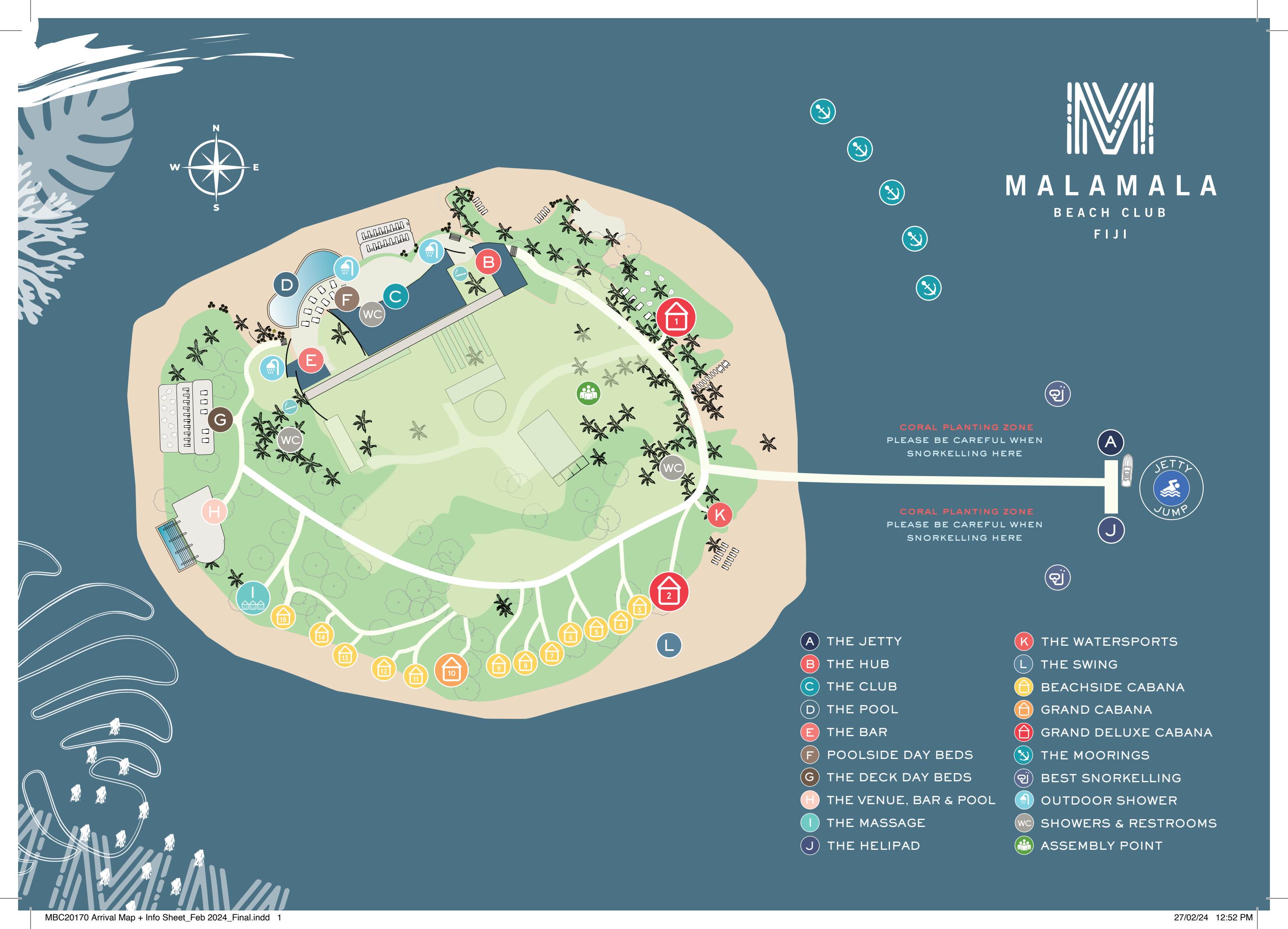Malamala Beach Club Map - 2024 by South Sea Cruises - Issuu